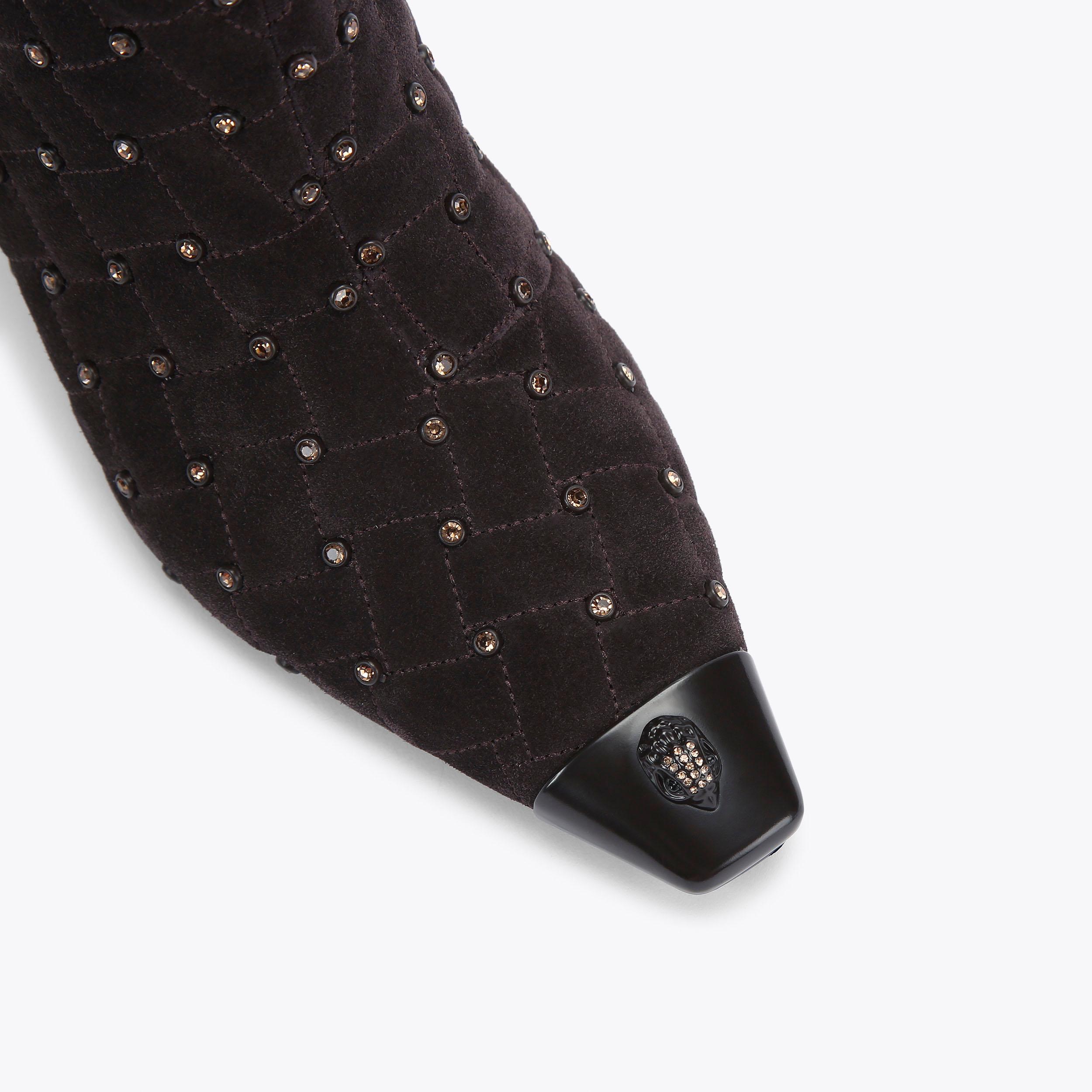 REGENT ANKLE BOOT Dark Brown Suede Ankle Boot by KURT GEIGER LONDON