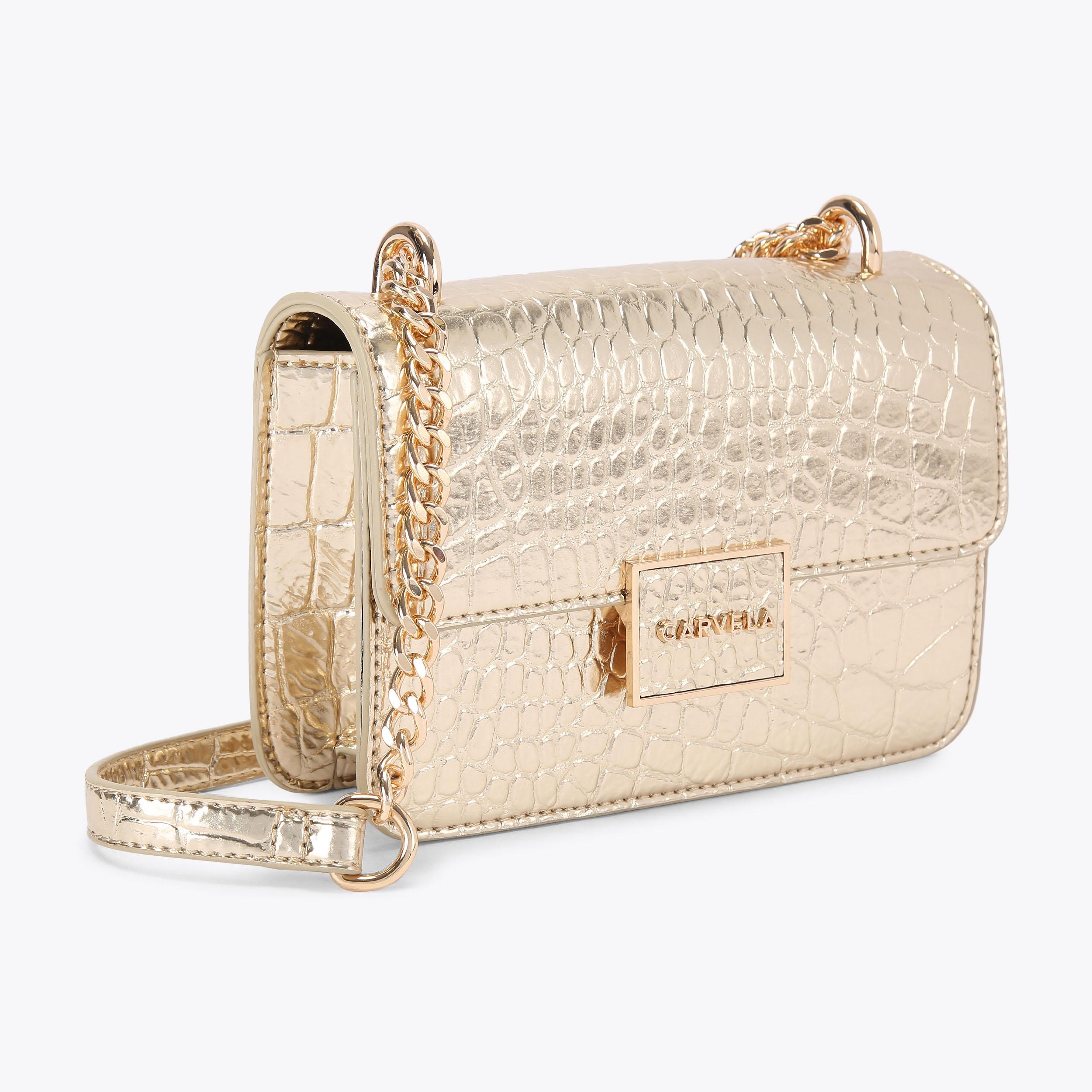 JESSICA SHOULDER BAG Gold Shoulder Bag by CARVELA