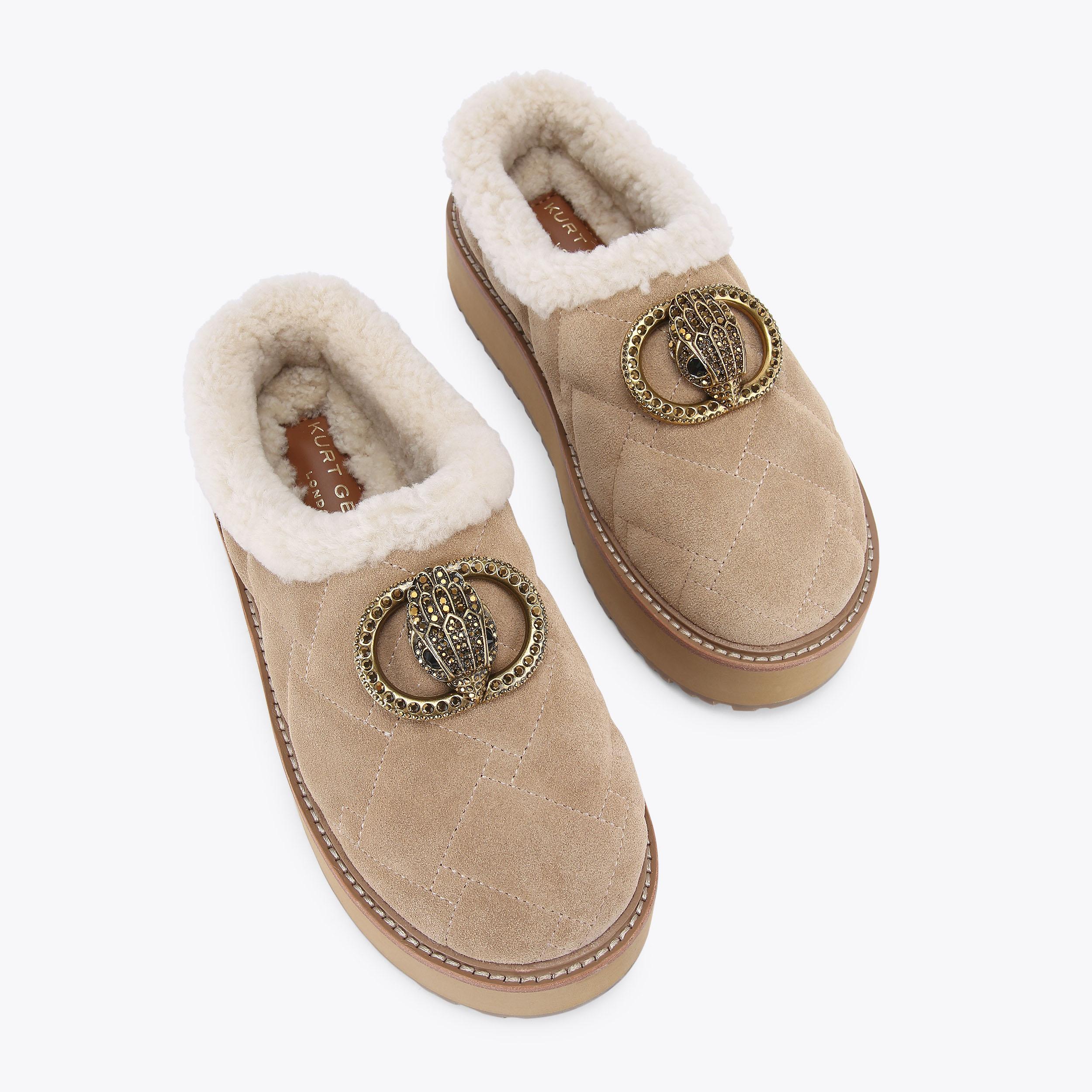 CHELSEA FLATFORM SLIP ON Beide Suede Slip On Shoe by KURT GEIGER LONDON