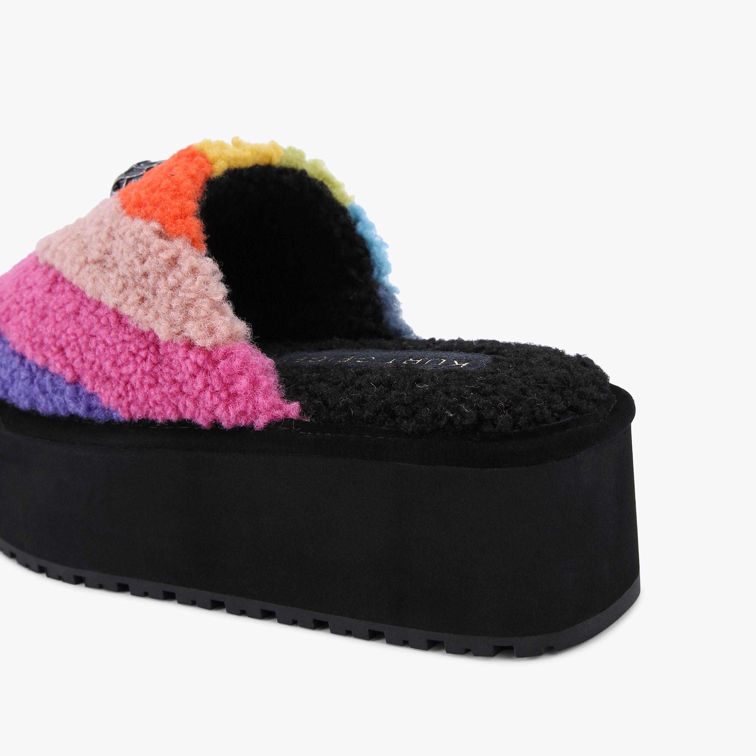 KENSINGTON PUMP SLIPPER Shearling Striped Slipper by KURT GEIGER LONDON