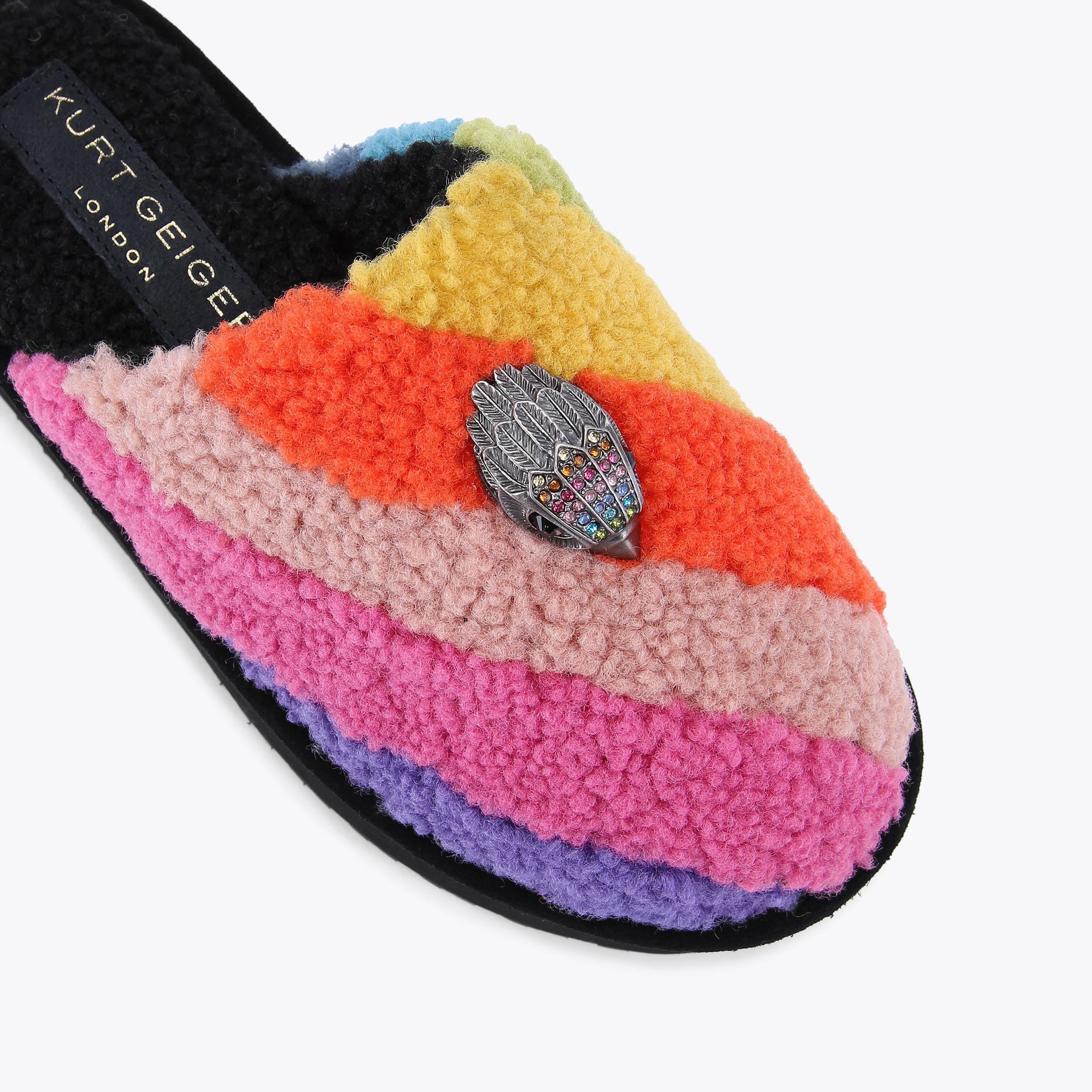 KENSINGTON PUMP SLIPPER Shearling Striped Slipper by KURT GEIGER LONDON