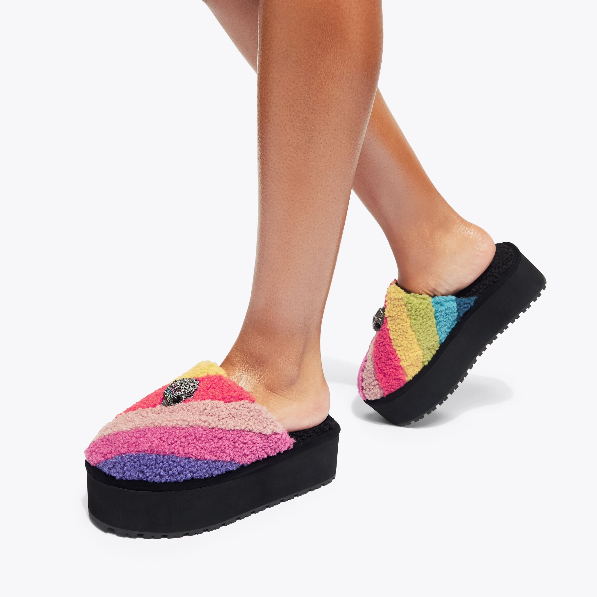 KENSINGTON PUMP SLIPPER Shearling Striped Slipper by KURT GEIGER LONDON