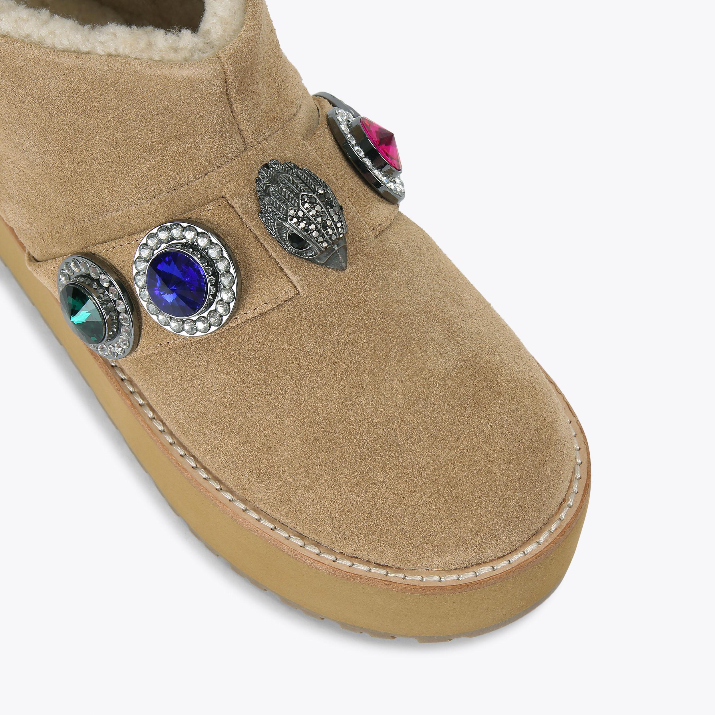 OCTAVIA TEDDY BOOTIE Suede Slip On Bootie by KURT GEIGER LONDON