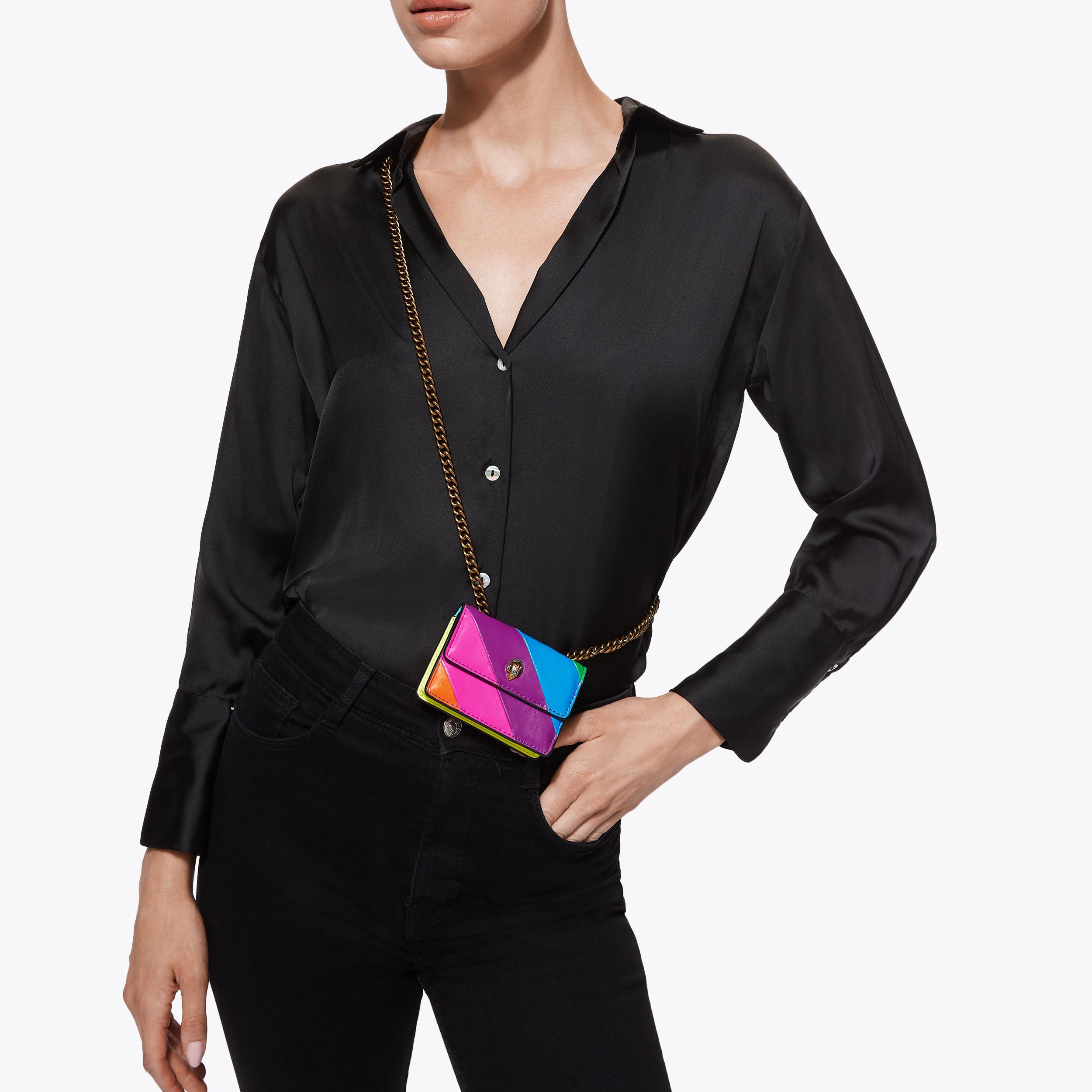 MICRO KENSINGTON L Neon Stripe Micro Bag by KURT GEIGER LONDON