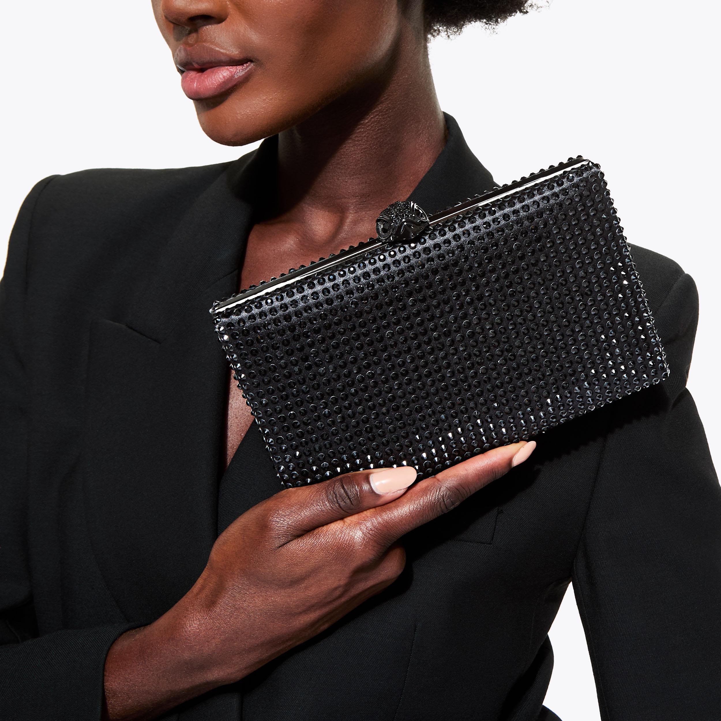 CRYSTAL KENSINGTON CLUTCH Black Crystal Clutch Bag by KURT GEIGER LONDON