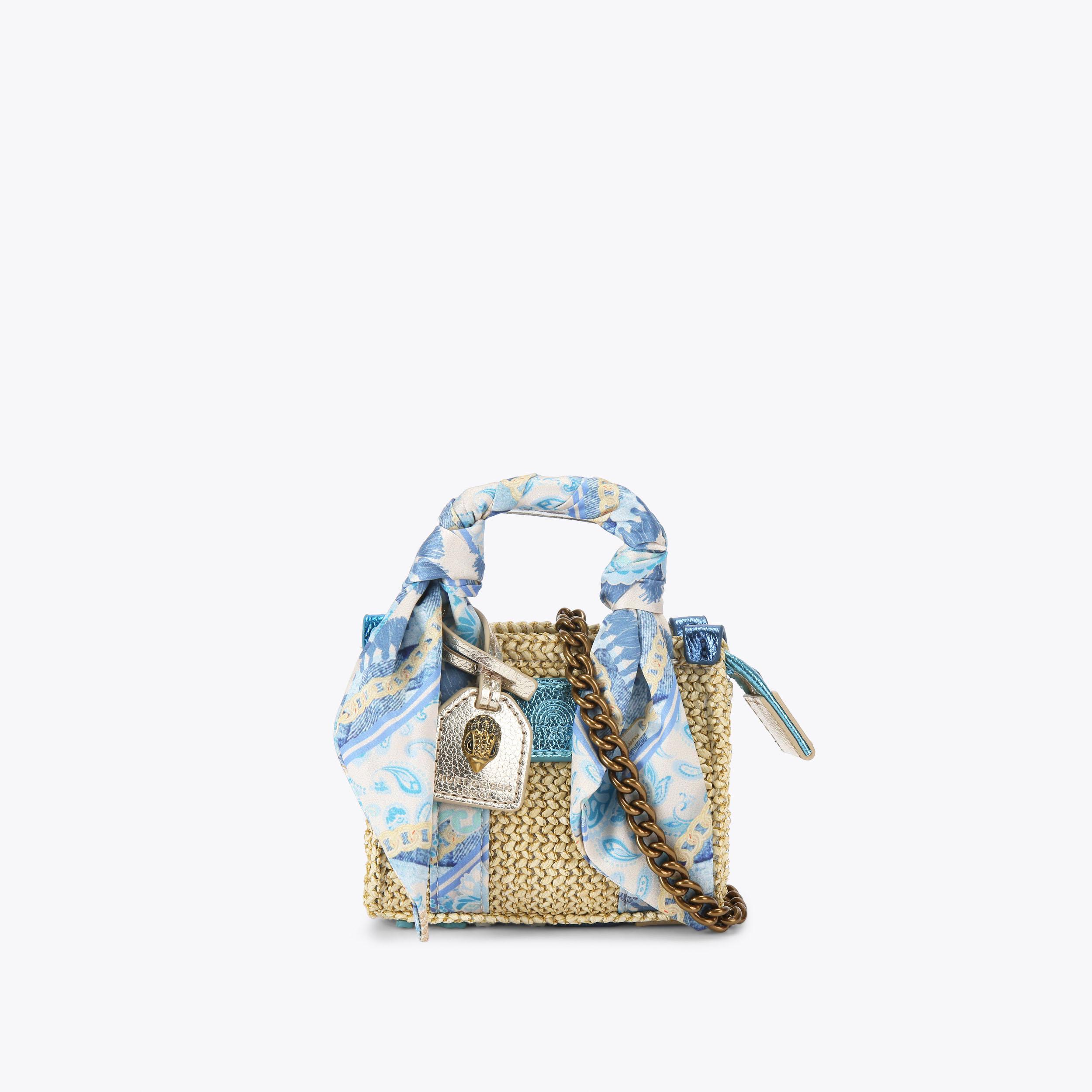 MICRO SOUTHBANK TOTE Raffia Micro Tote Bag by KURT GEIGER LONDON
