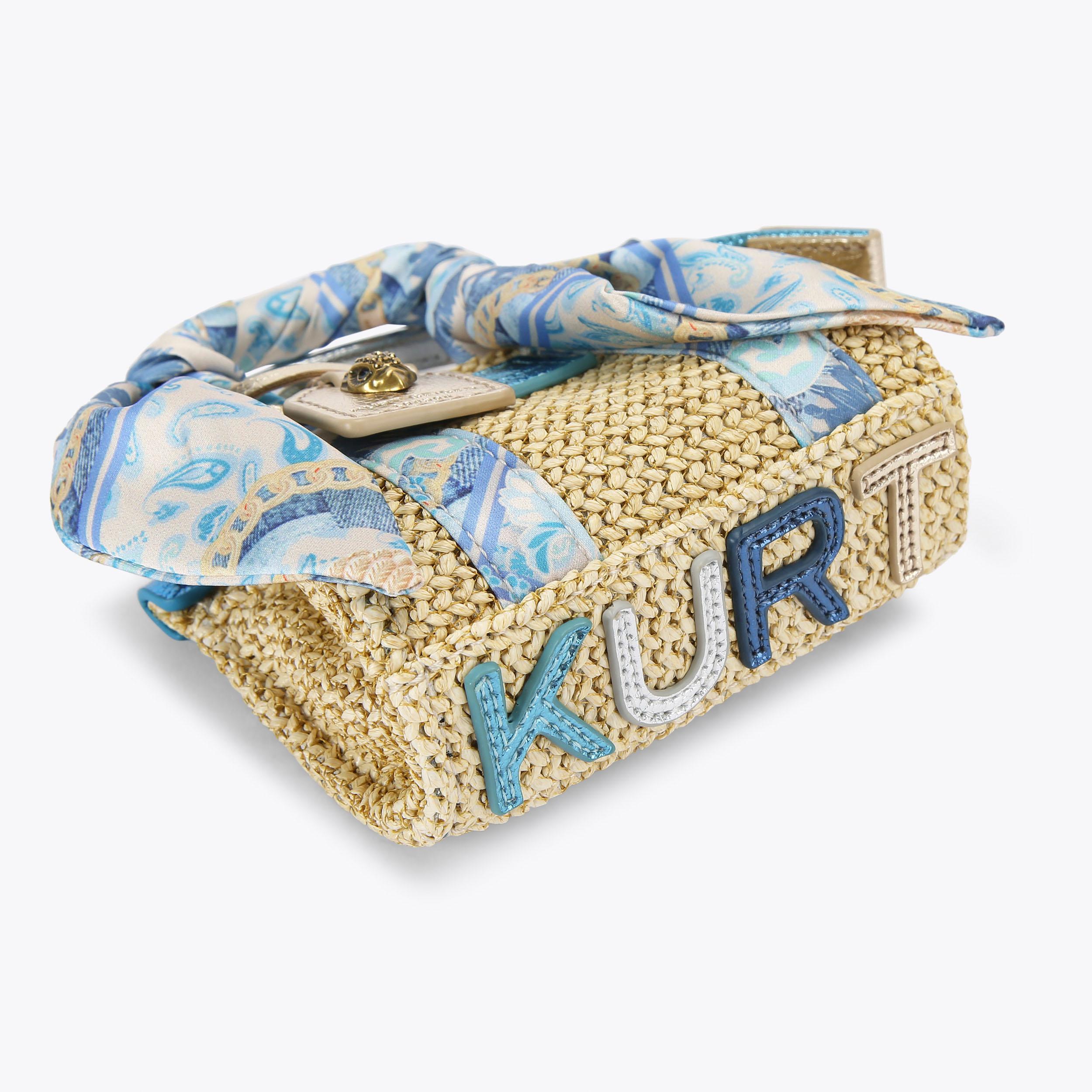 MICRO SOUTHBANK TOTE Raffia Micro Tote Bag by KURT GEIGER LONDON