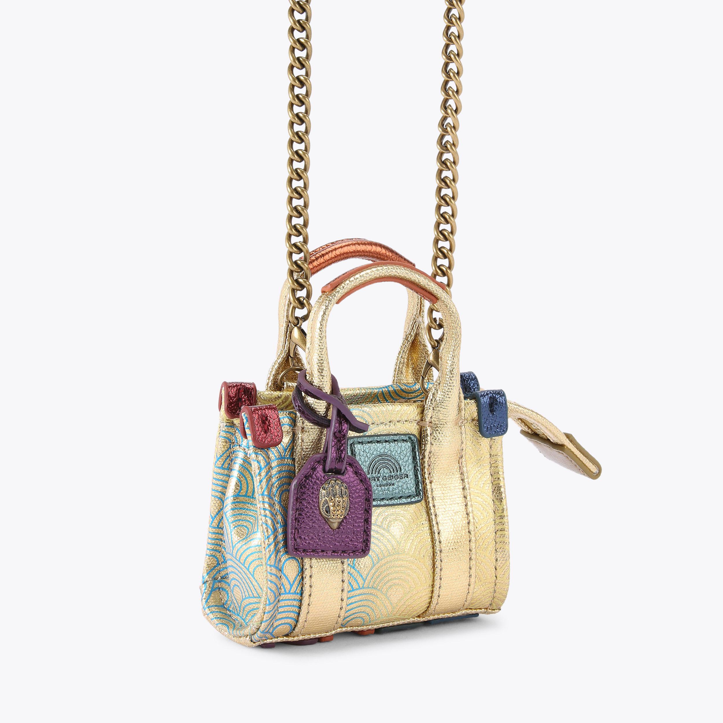 MICRO SOUTHBANK TOTE Gold Micro Tote Bag by KURT GEIGER LONDON