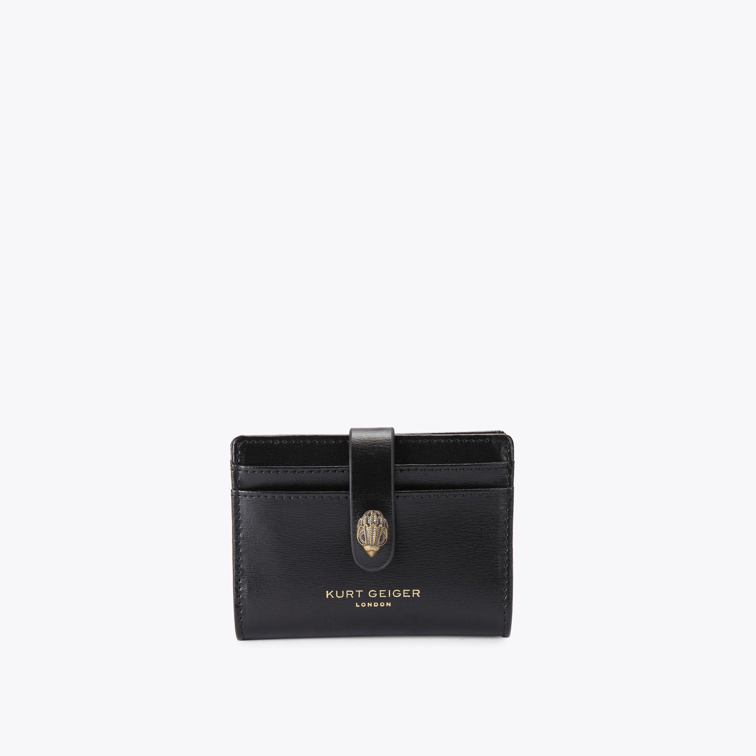 BOND MULTI CARD HOLDER Black Leather Fold Wallet by KURT GEIGER LONDON