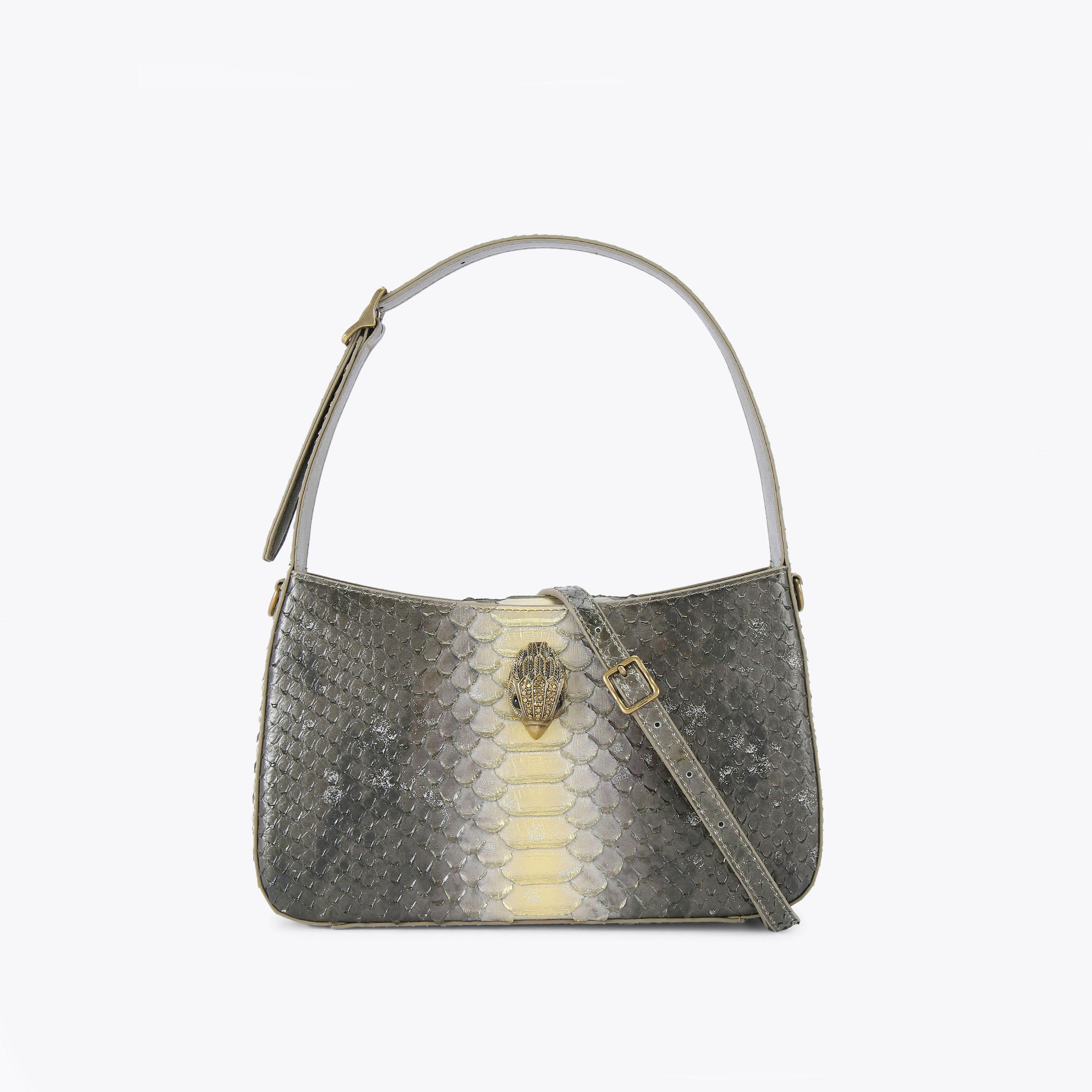 BOND SHOULDER BAG Bronze Glitter Shoulder Bag by KURT GEIGER LONDON