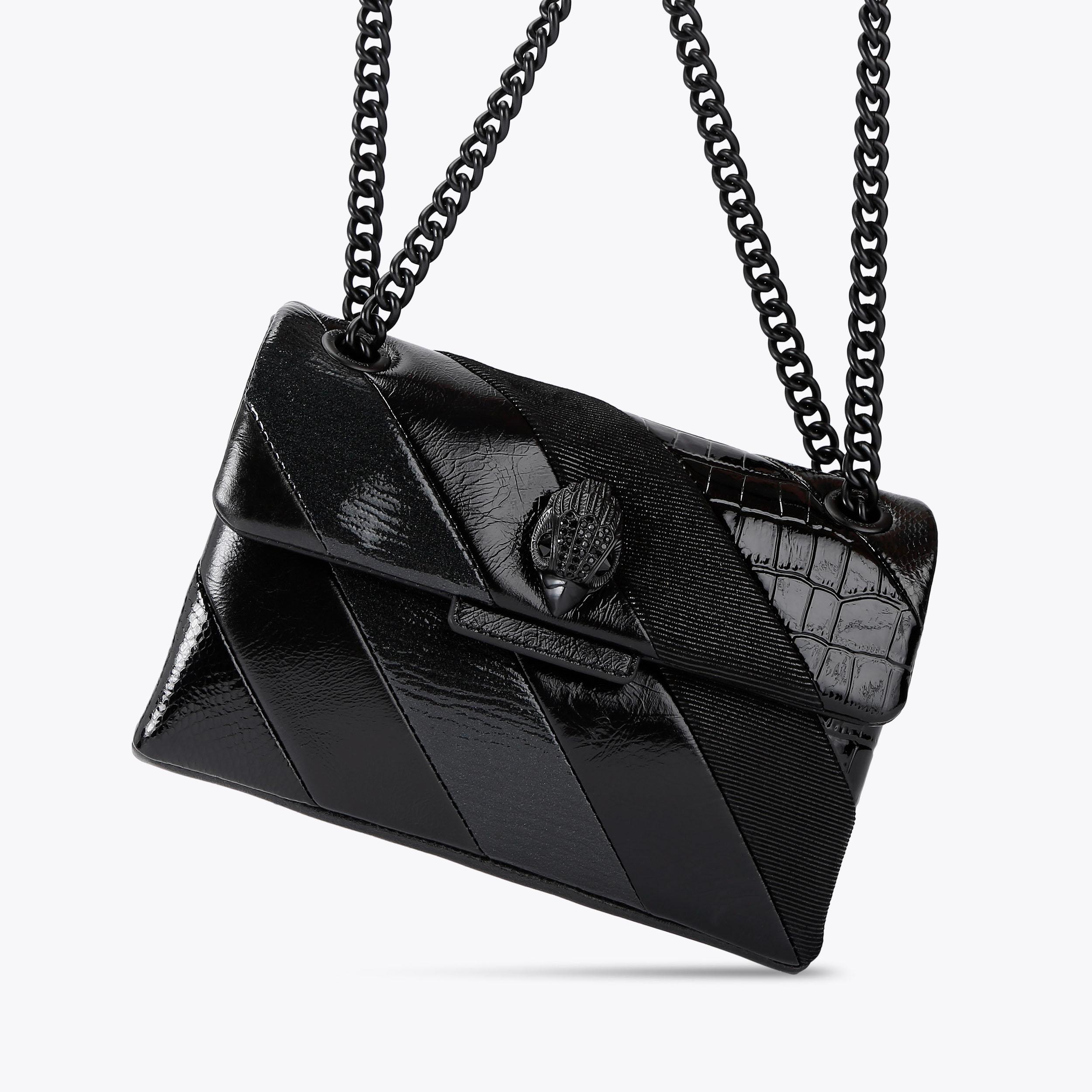 MINI KENSINGTON L DR Black Diagonal Cross Body Bag by KURT GEIGER LONDON