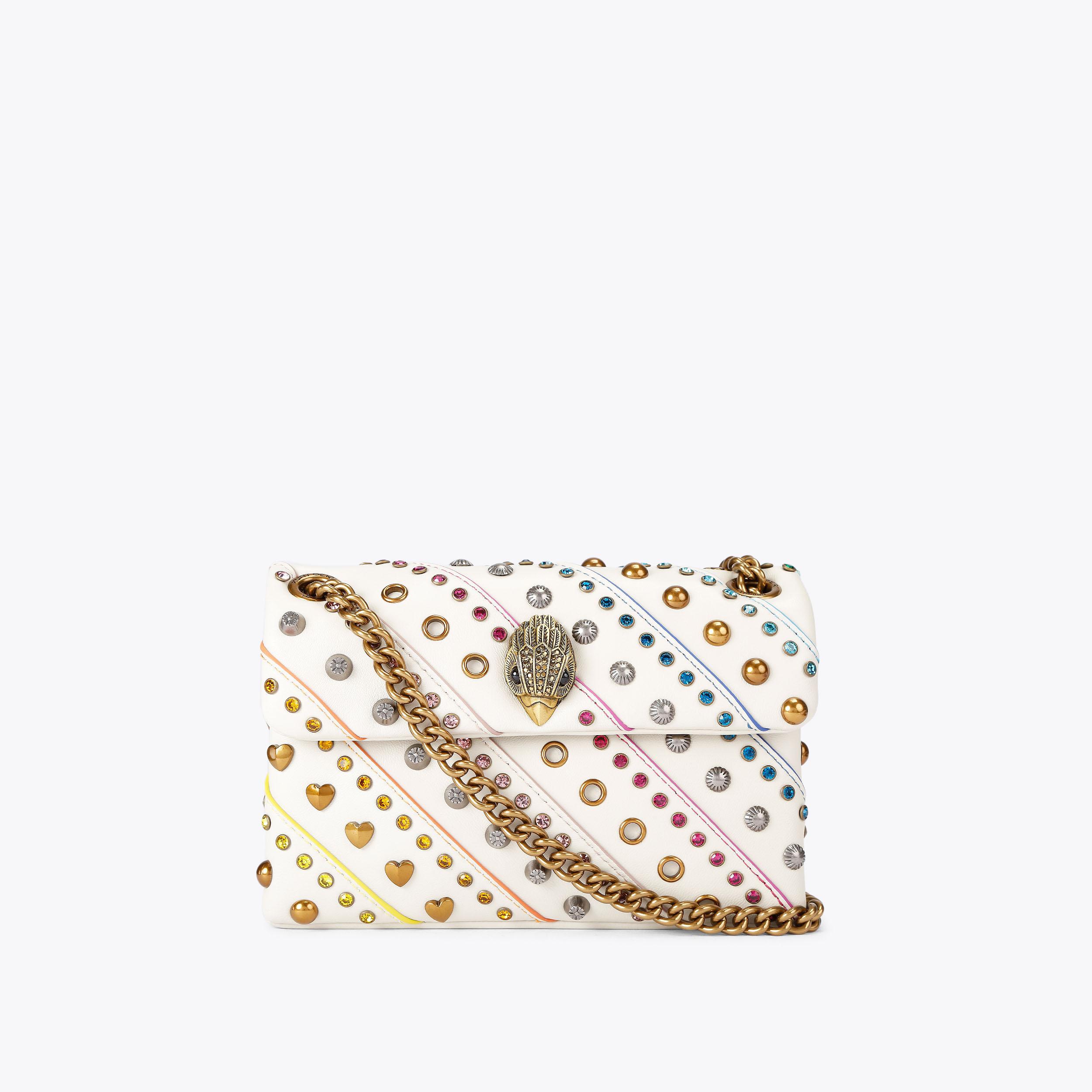 MINI KENSINGTON X BAG Black Quilted Leather Mini Bag by KURT GEIGER LONDON