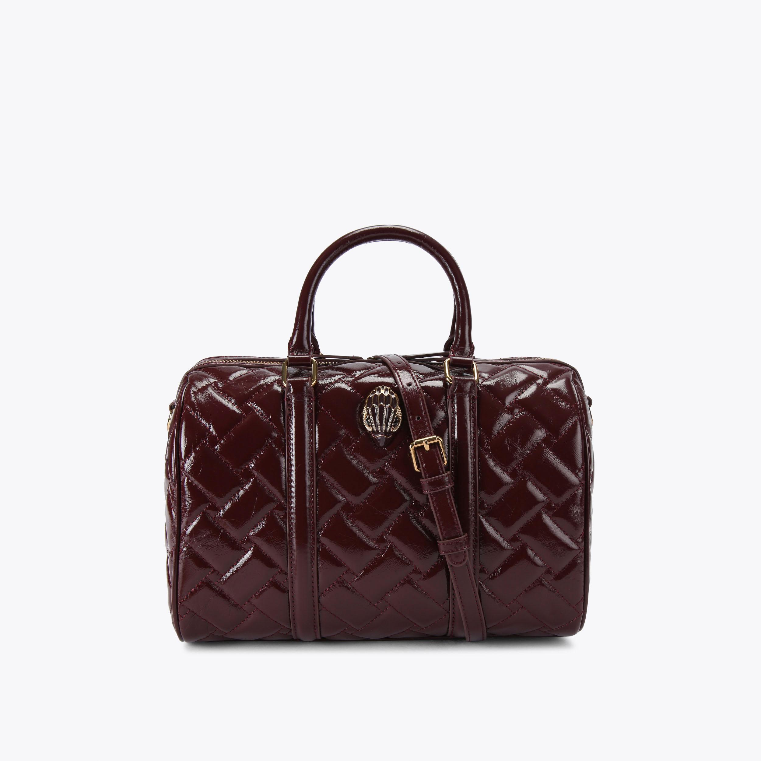 KENSINGTON BOSTON E Wine Leather Bag by KURT GEIGER LONDON