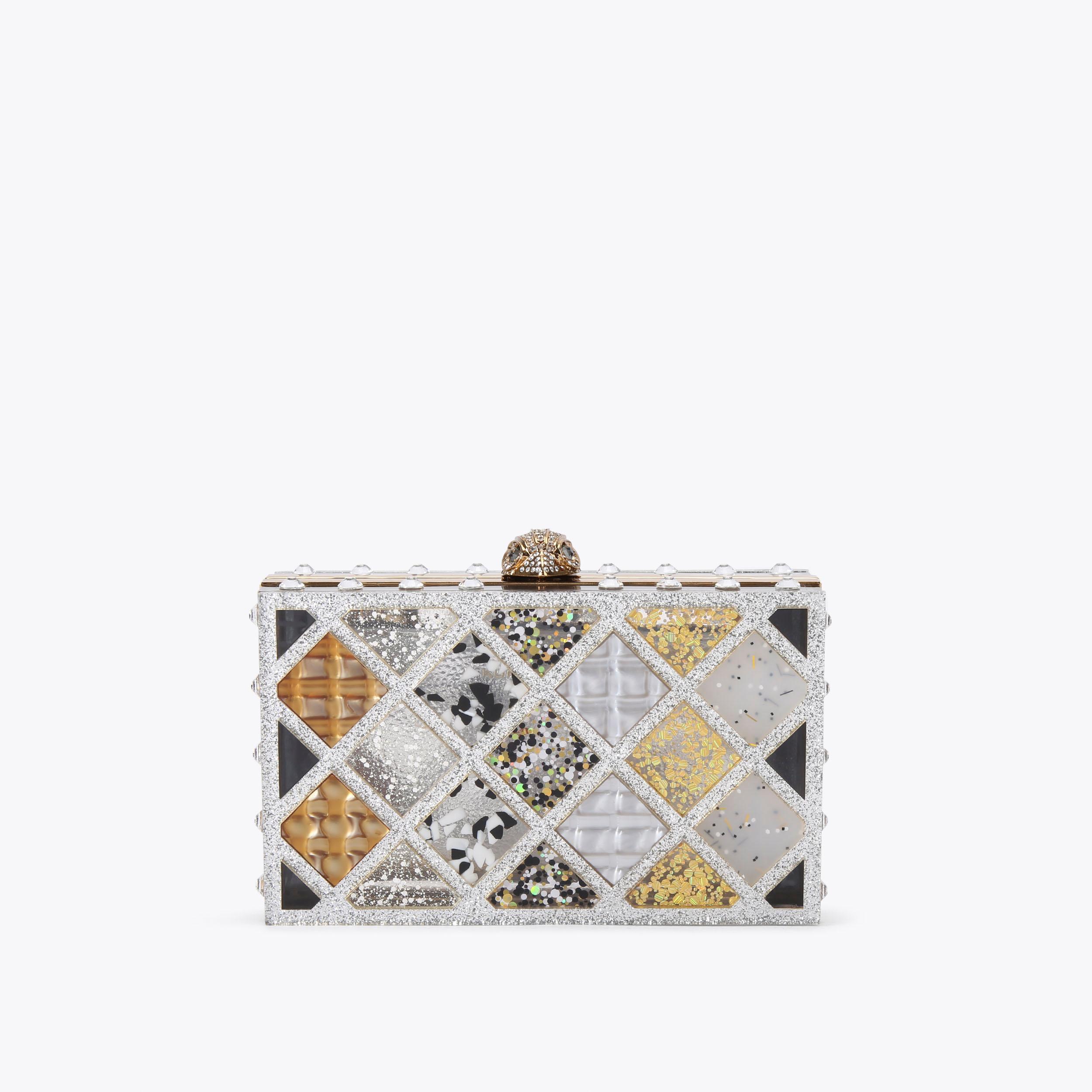 CRYSTAL QUILT BOX CLUTCH Acrylic Clutch Bag by KURT GEIGER LONDON