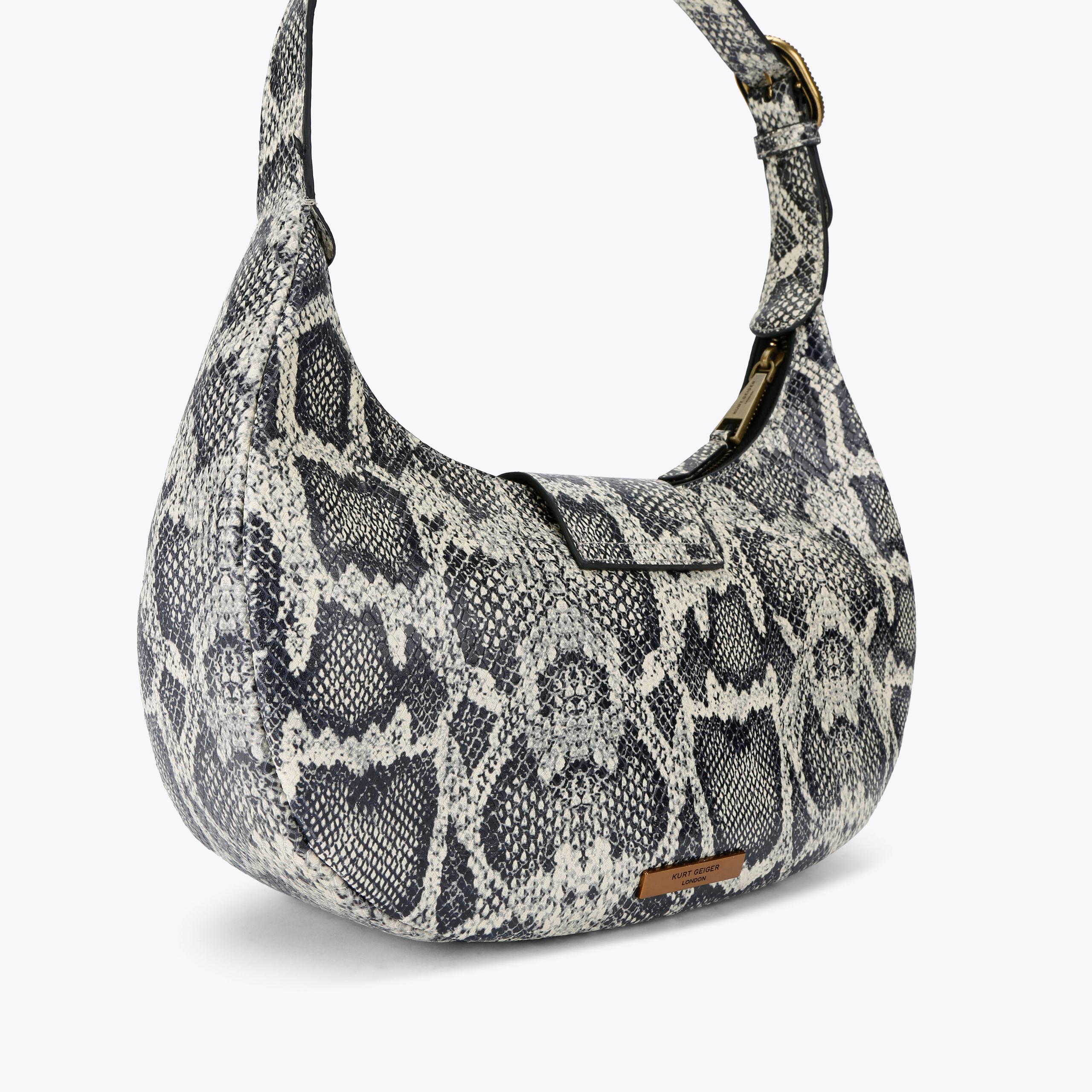 CHELSEA HOBO Snake Skin Shoulder Bag by KURT GEIGER LONDON