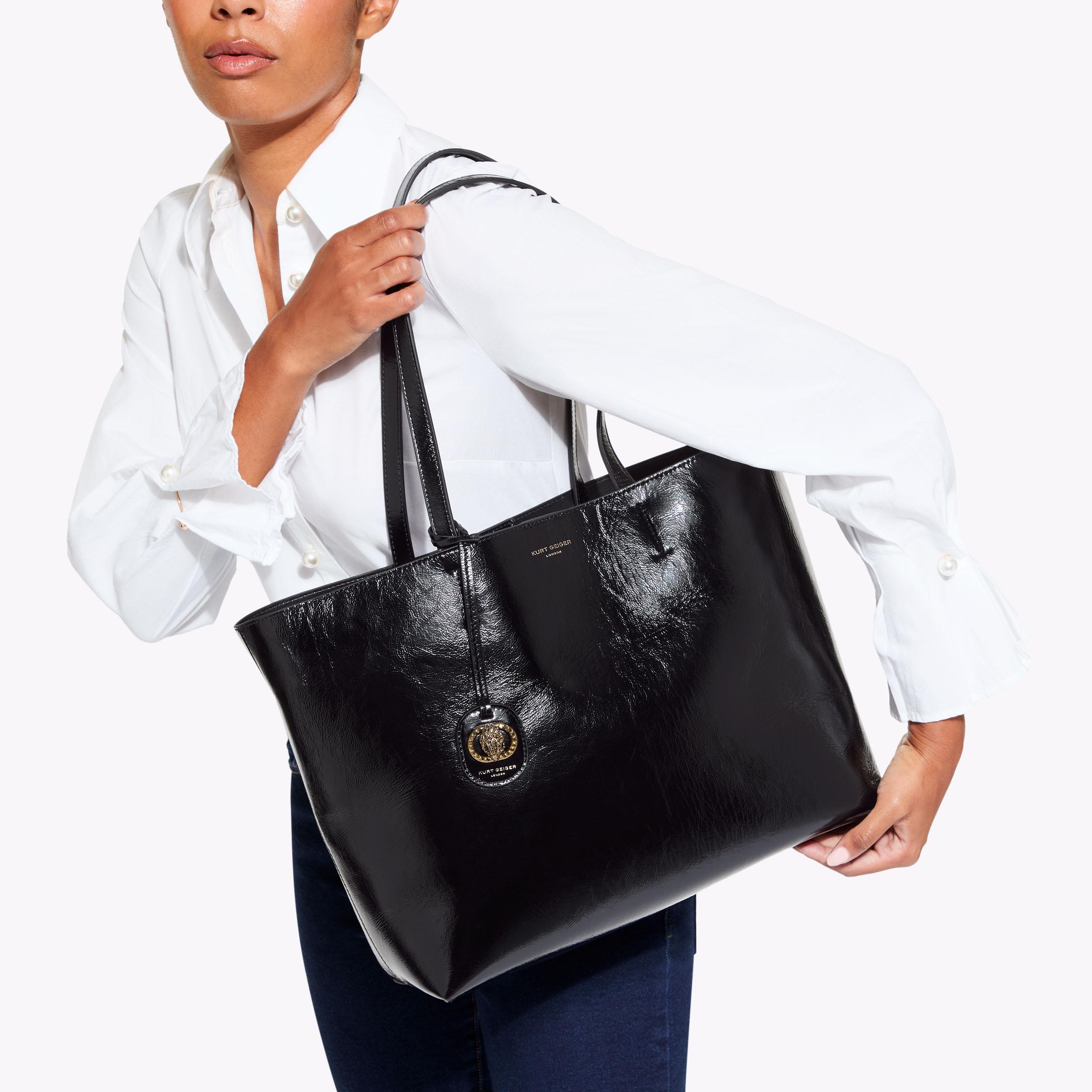 CHELSEA SHOPPER BAG Black Leather Shopper Bag by KURT GEIGER LONDON