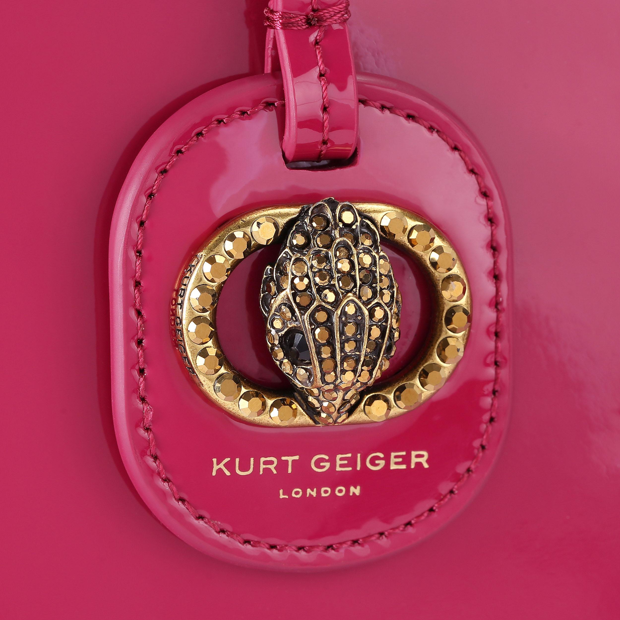 CHELSEA SHOPPER BAG Fuchsia Patent Shoulder Bag by KURT GEIGER LONDON