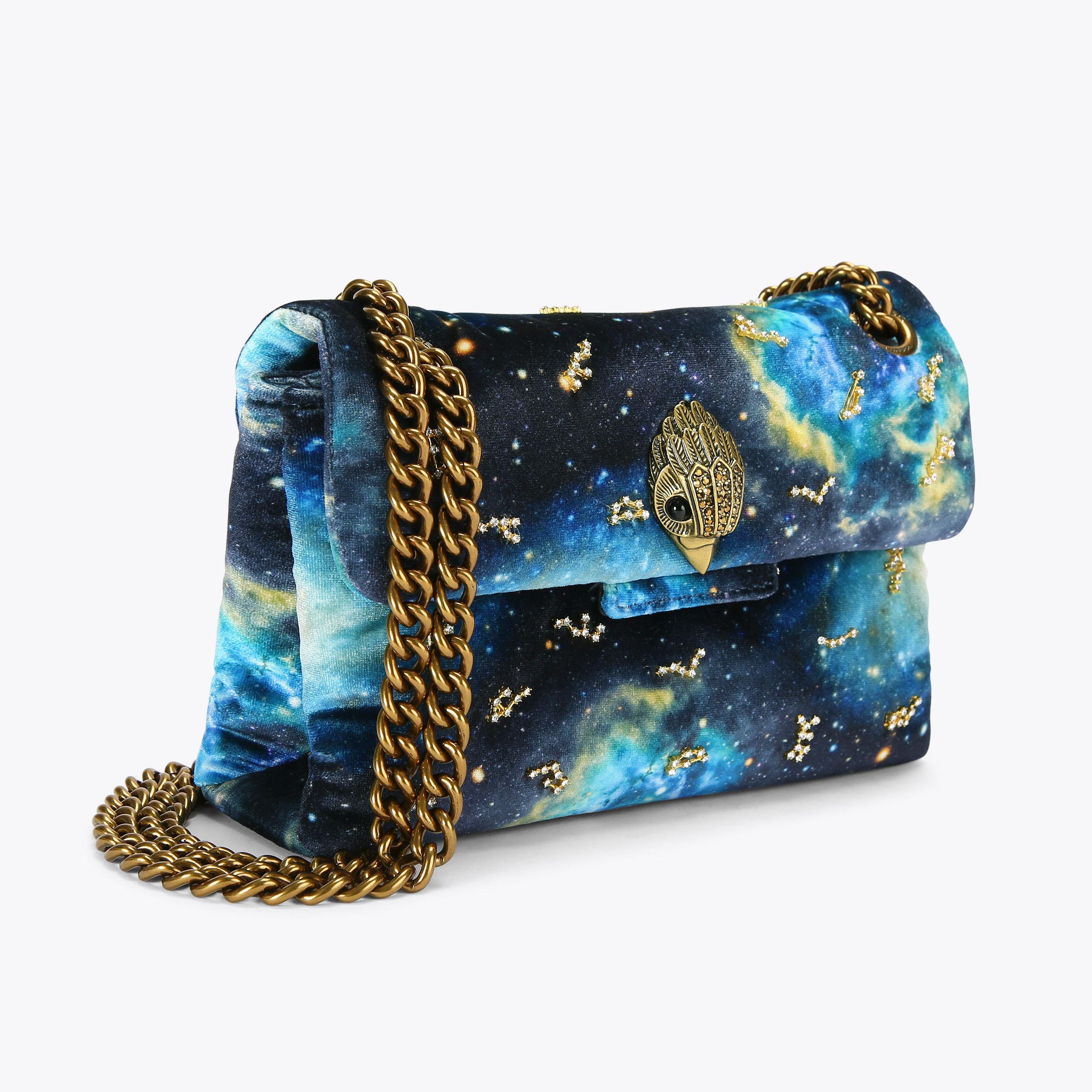 VELVET MINI KENSINGTON Galaxy Velvet Cross Body Bag by KURT GEIGER LONDON