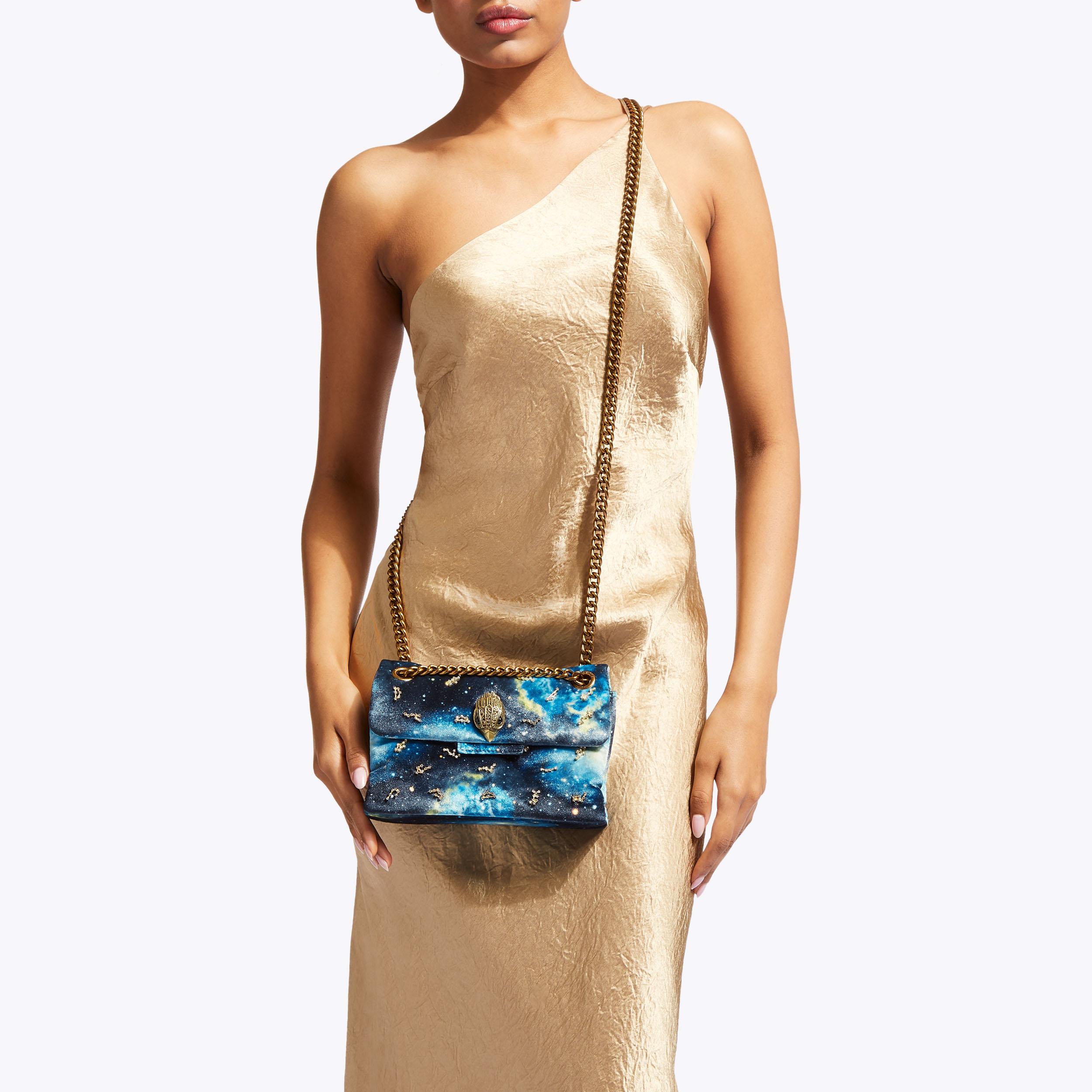 VELVET MINI KENSINGTON Galaxy Velvet Cross Body Bag by KURT GEIGER LONDON