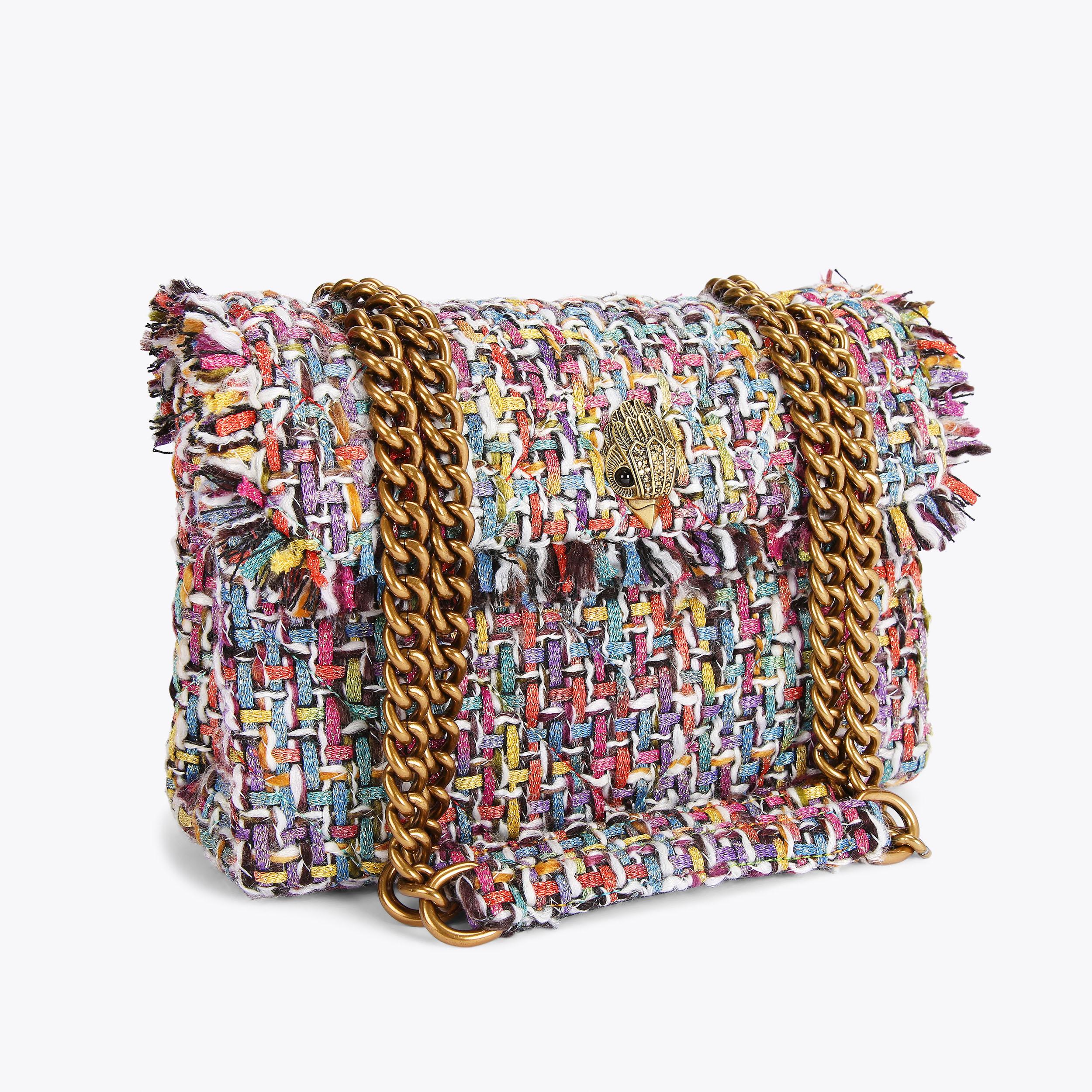 Tweed Kensington Bag Fabric Tweed Cross Body Bag By Kurt Geiger London