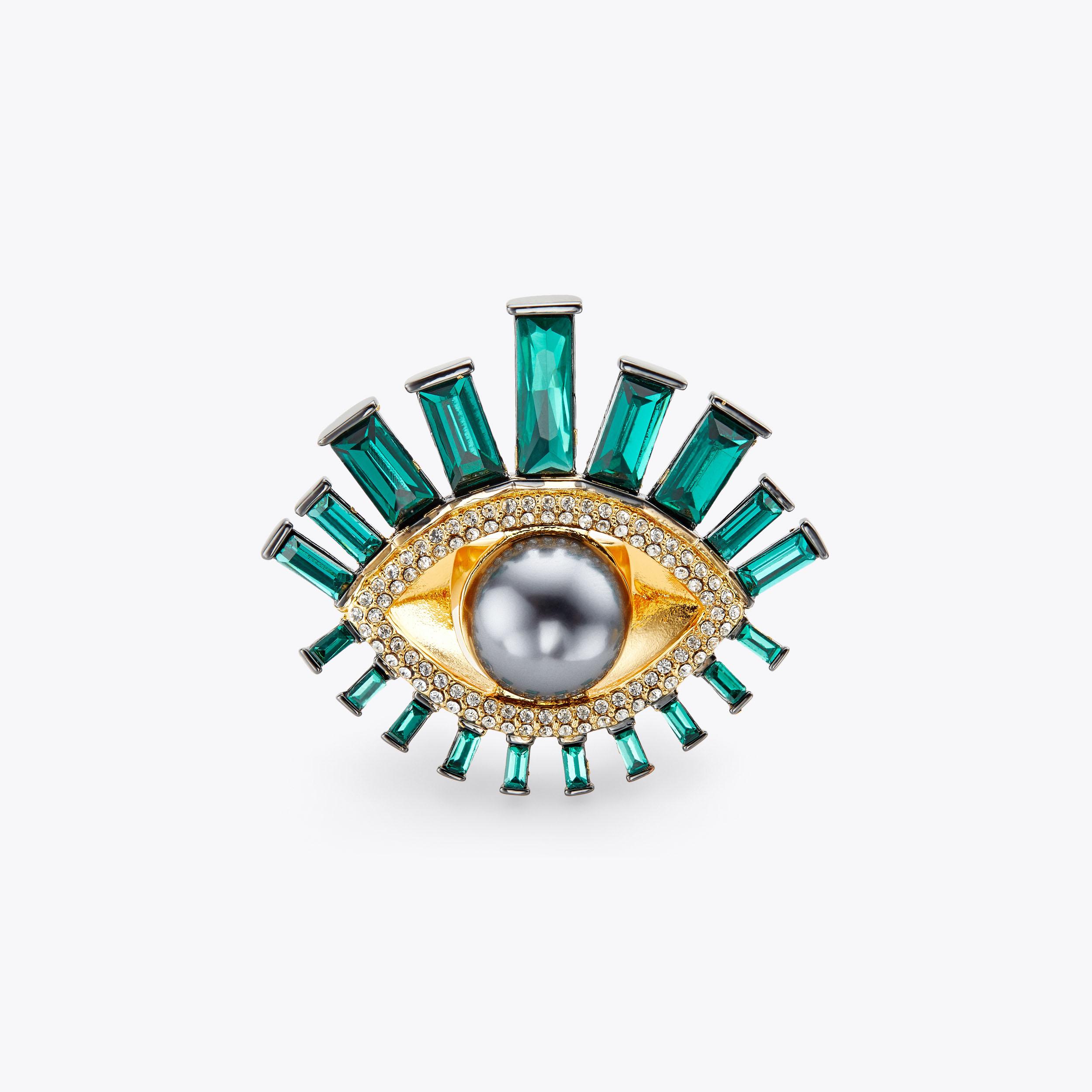 LG PAVE EYE COCKTAIL RING Evil Eye Rin by KURT GEIGER LONDON