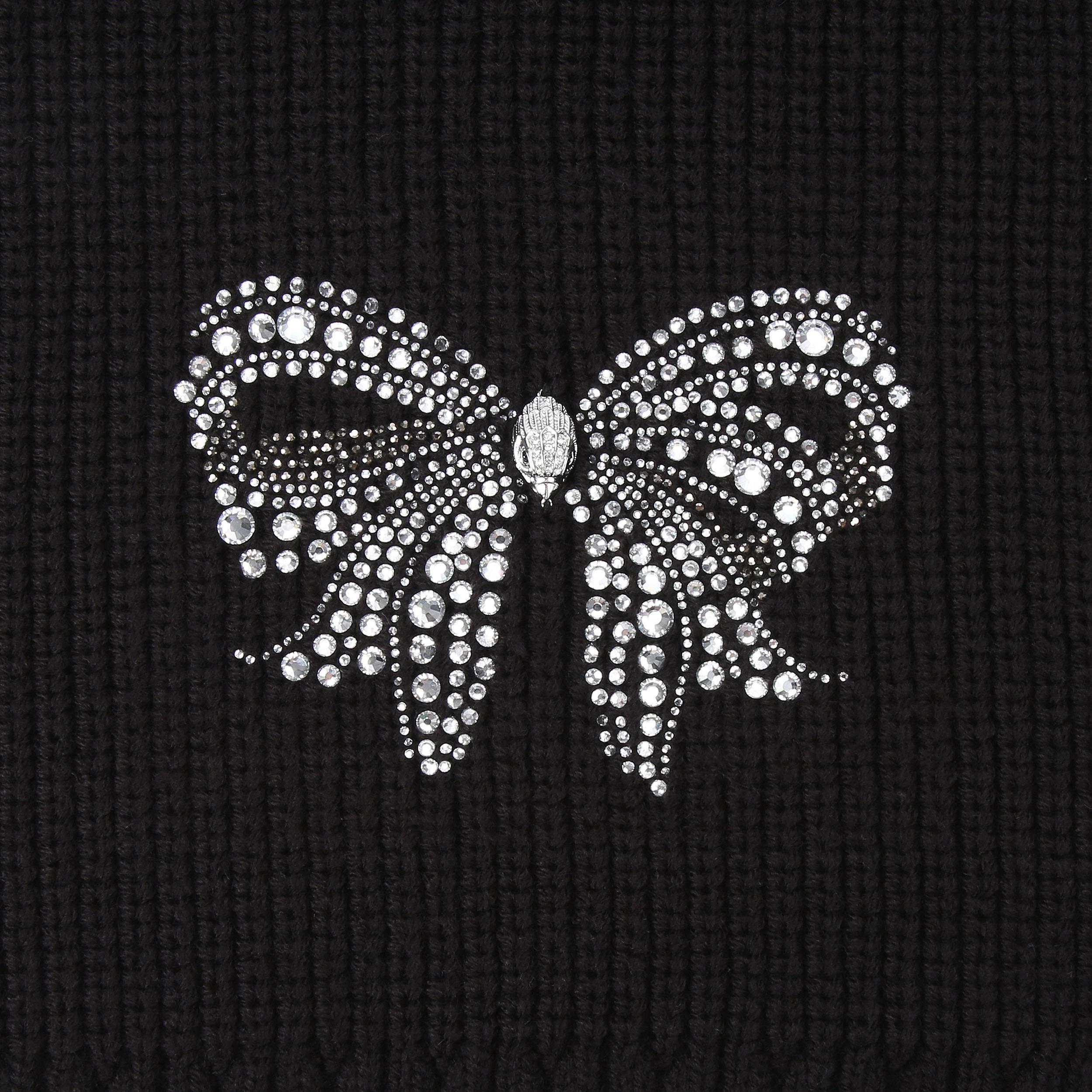 BELGRAVIA BOW SCARF Black Knitted Scarf by KURT GEIGER LONDON