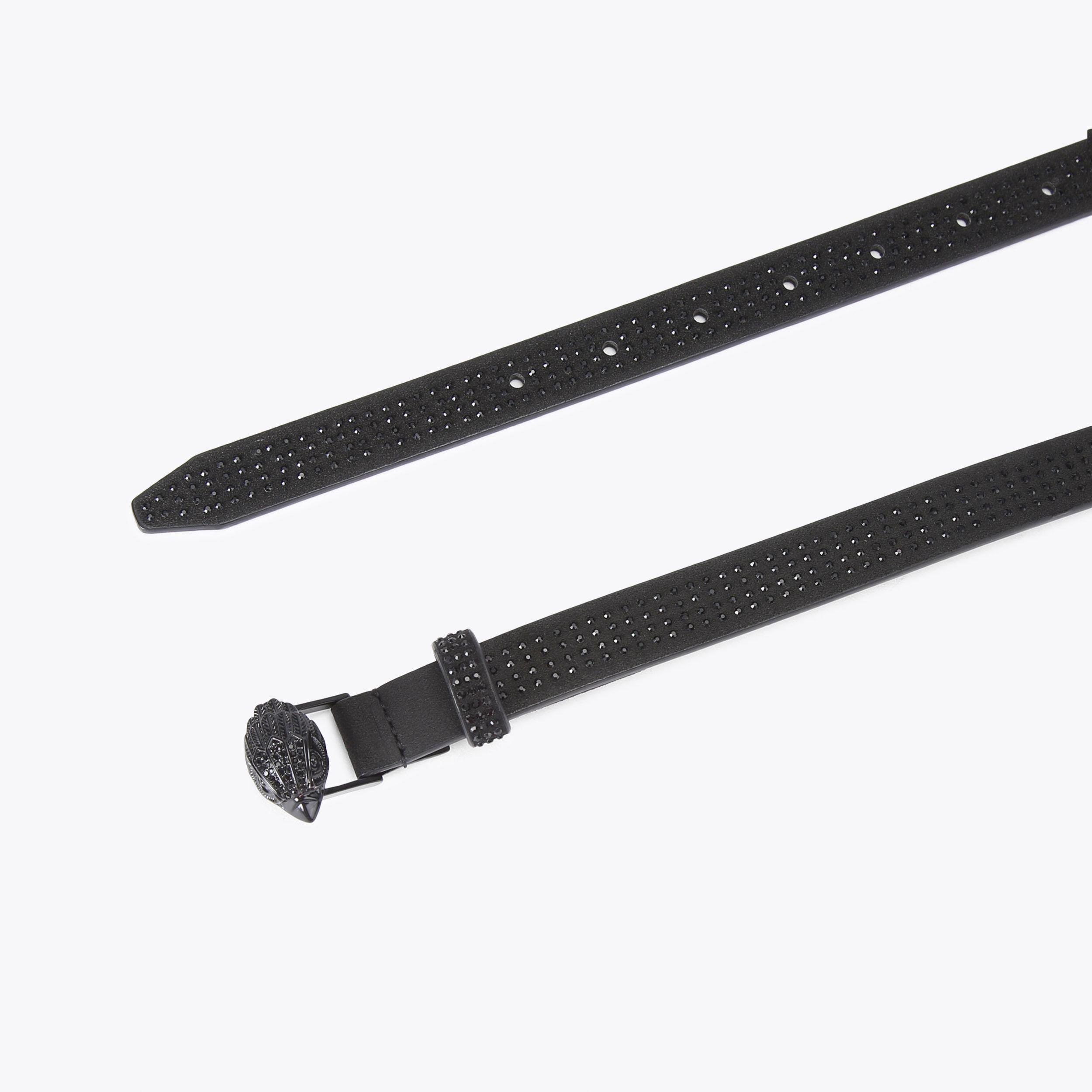 KENSINGTON GEM 20 BELT Black Crystal Belt by KURT GEIGER LONDON