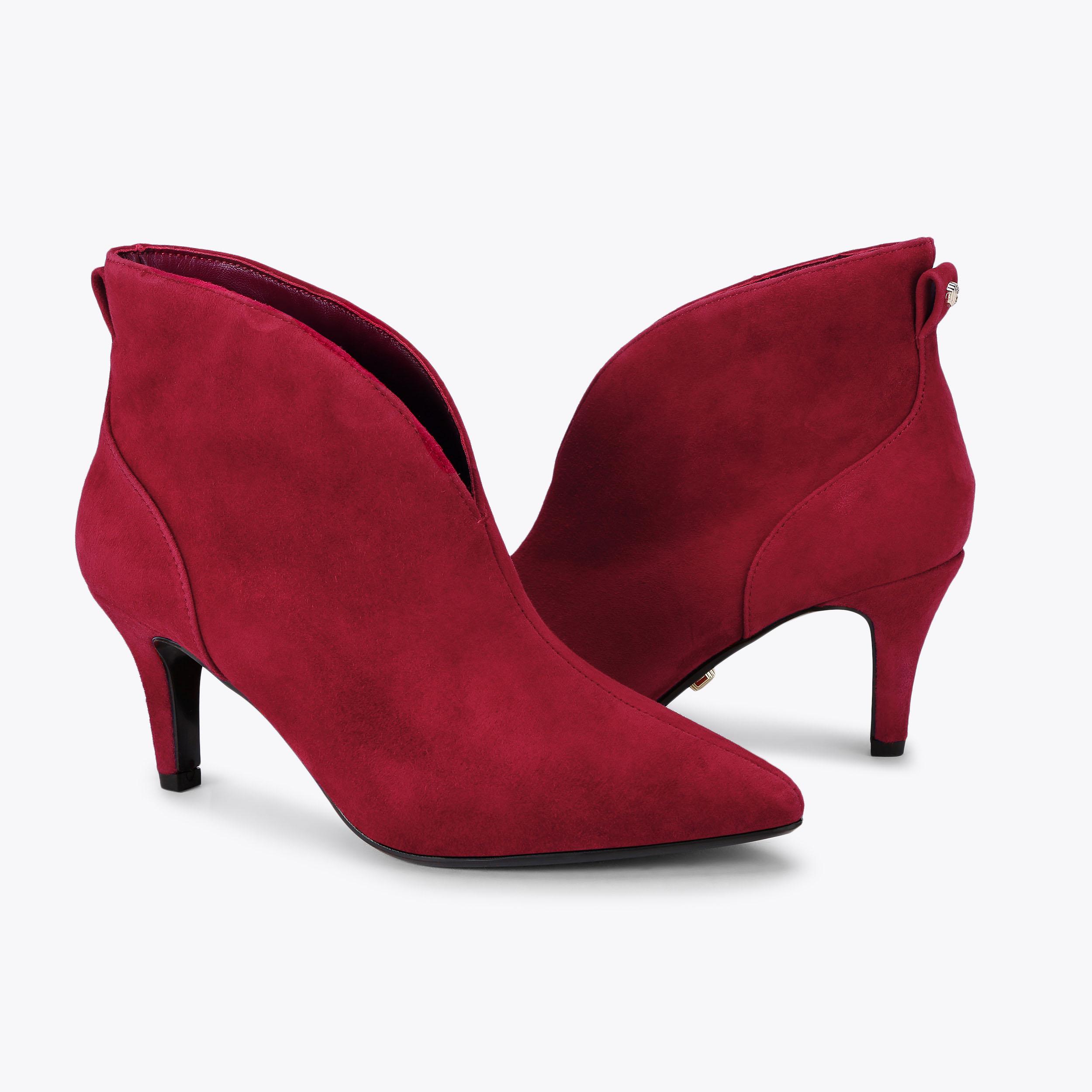 FLUTE SHOE BOOT Red Suede Leather Boot by CARVELA COMFORT