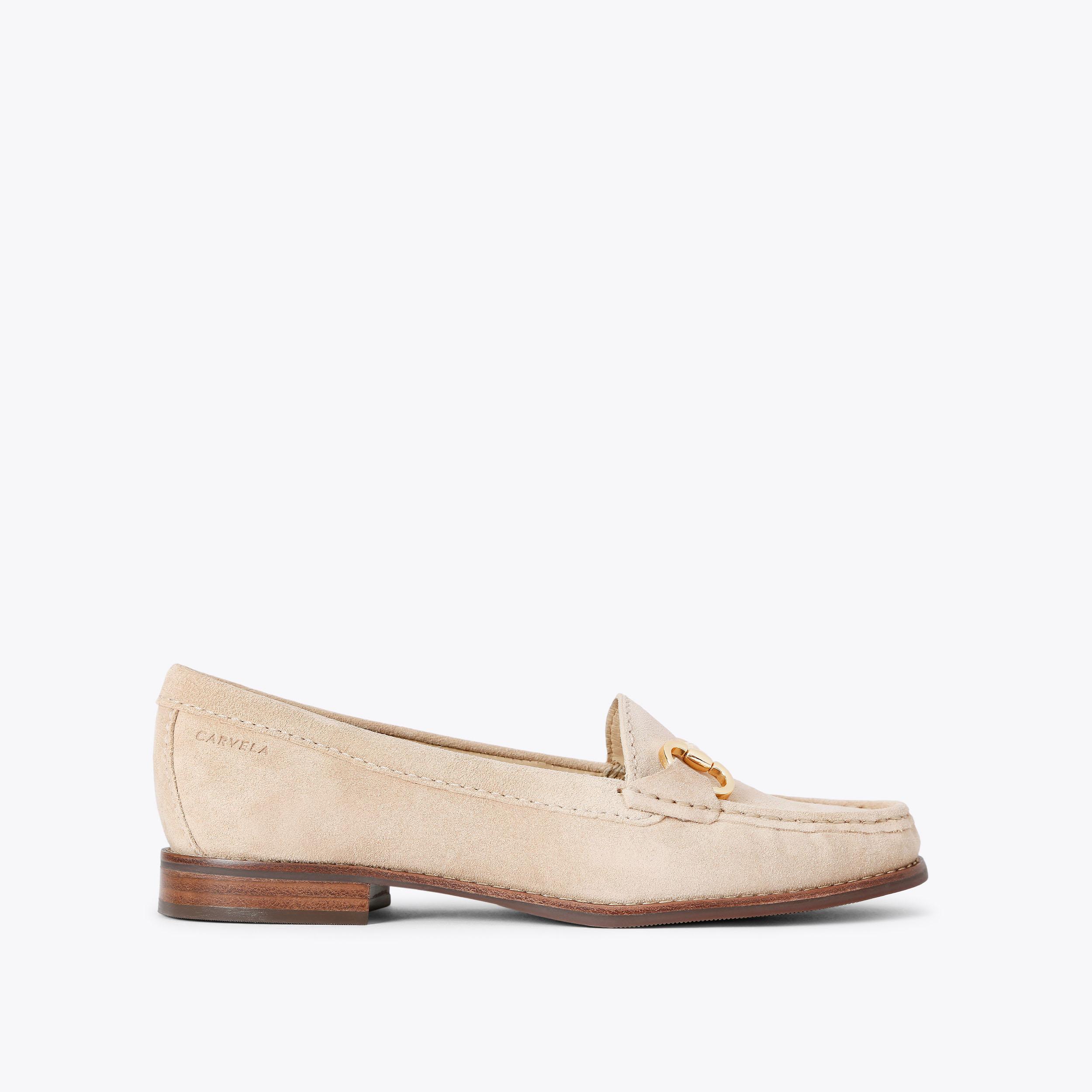 CLICK Leather Cream Slip On Shoe by CARVELA COMFORT