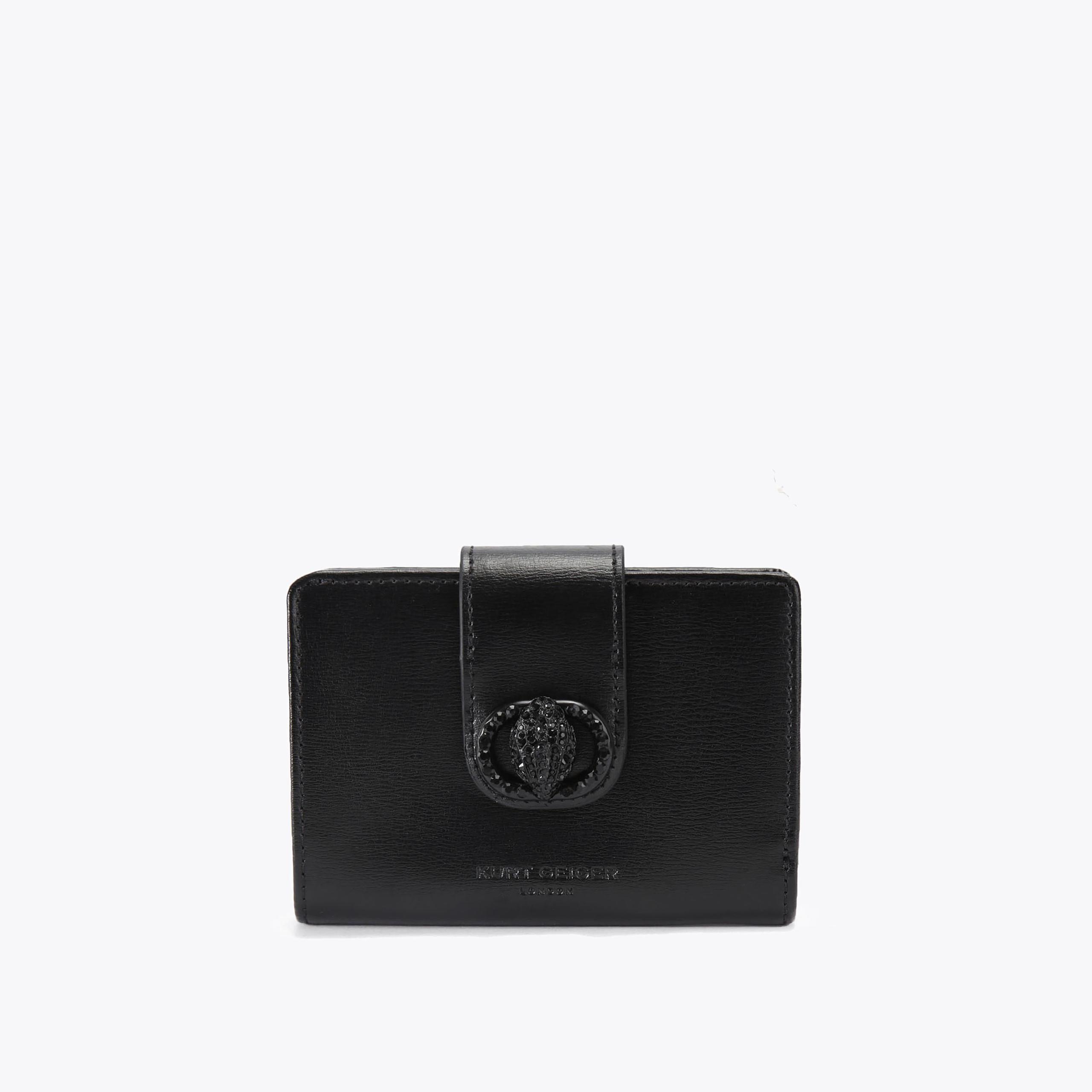 CHELSEA FOLD WALLET DR Black Flap Over Wallet by KURT GEIGER LONDON