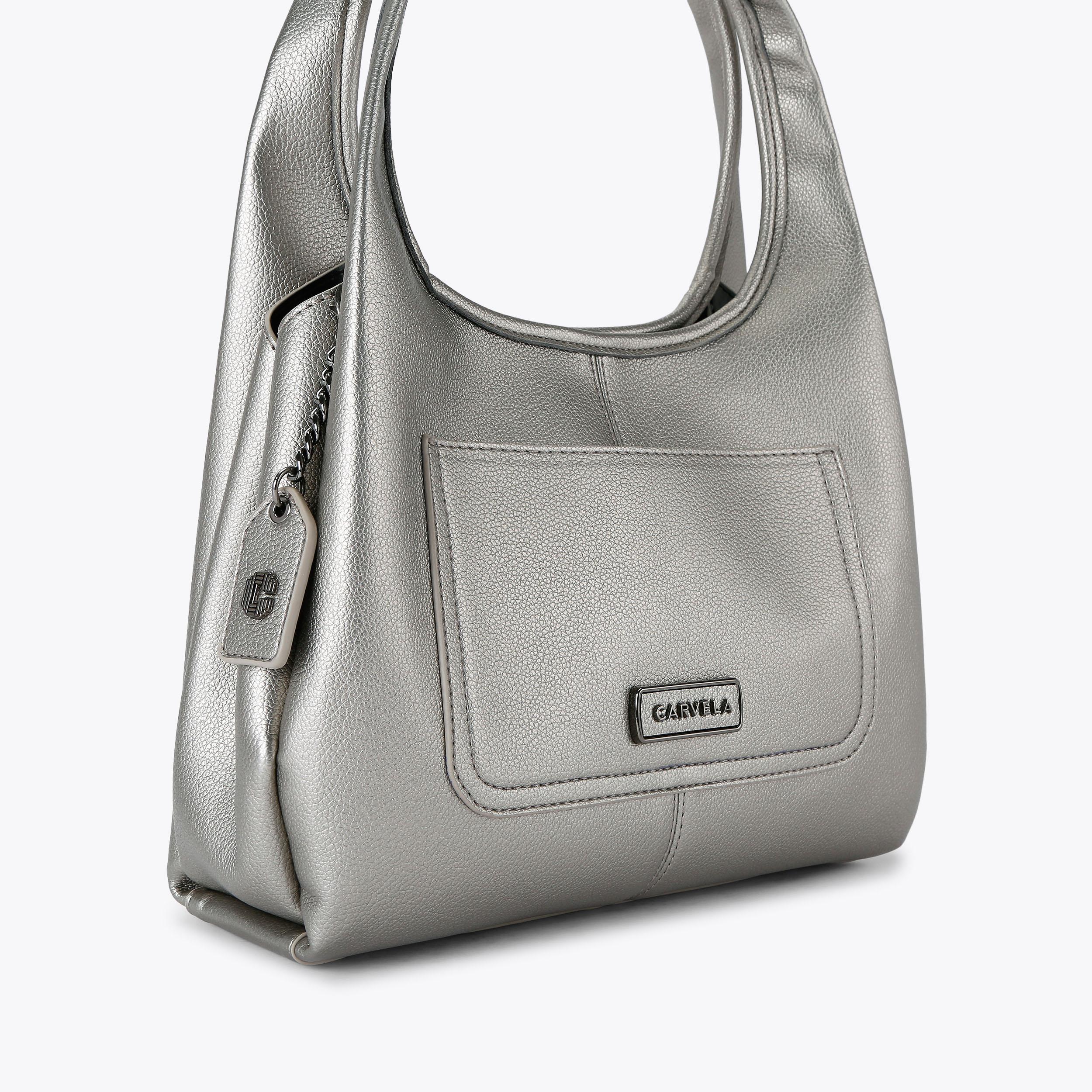 MINI MILANO Pewter Shoulder Bag by CARVELA
