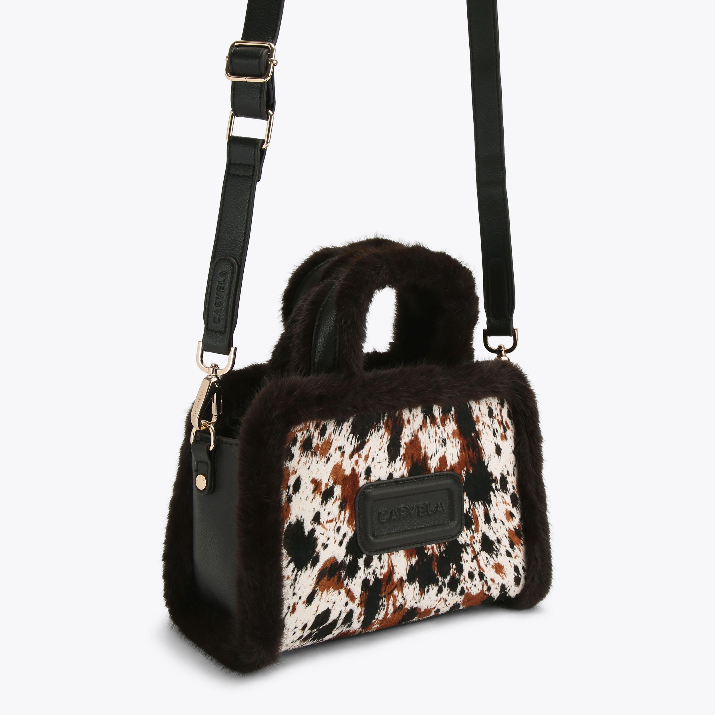 MINI BELLA BORG TOTE Cow Printed Calfhair Tote Bag by CARVELA