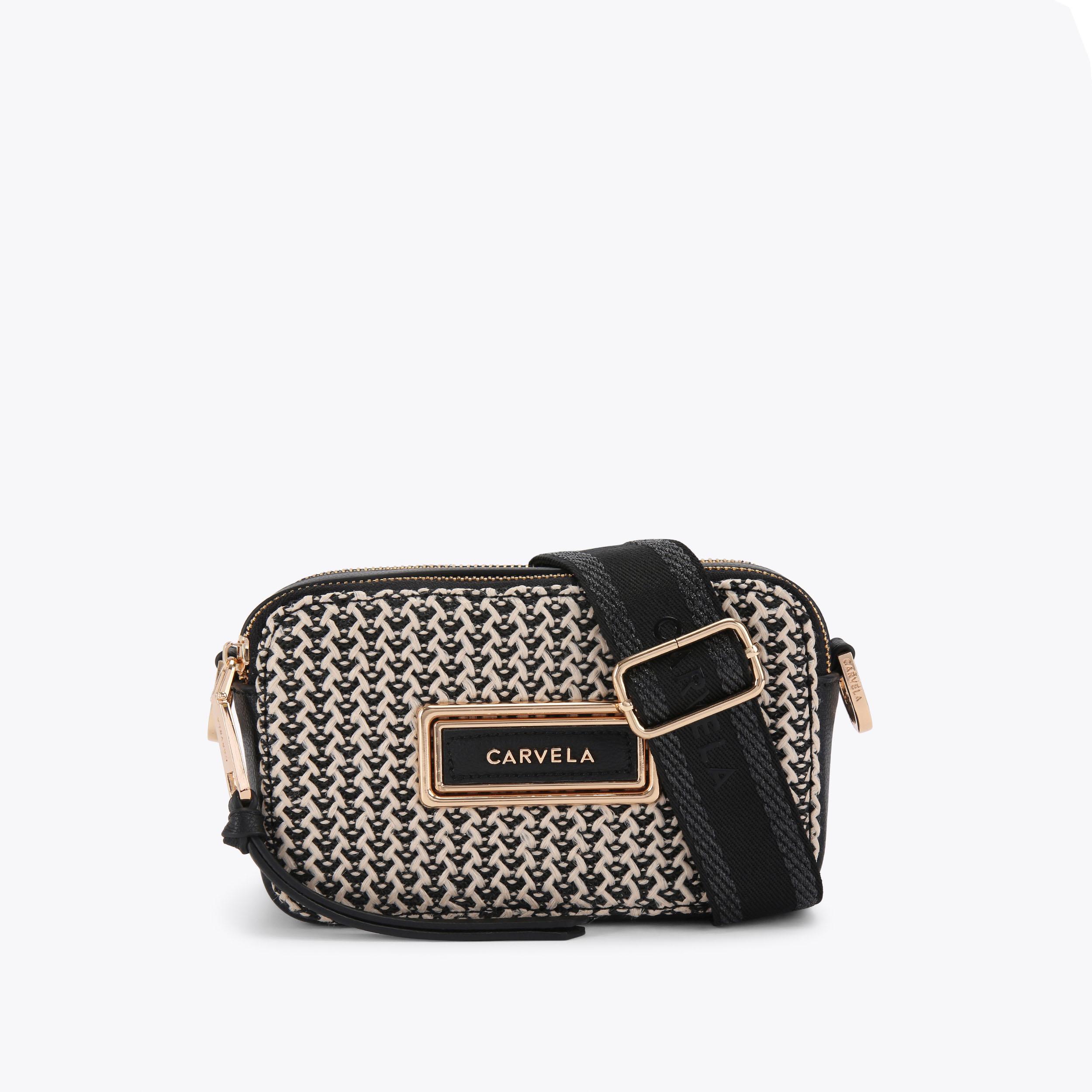 MINI ROMA RECTANGLE Chevron Woven Cross Body Bag by CARVELA