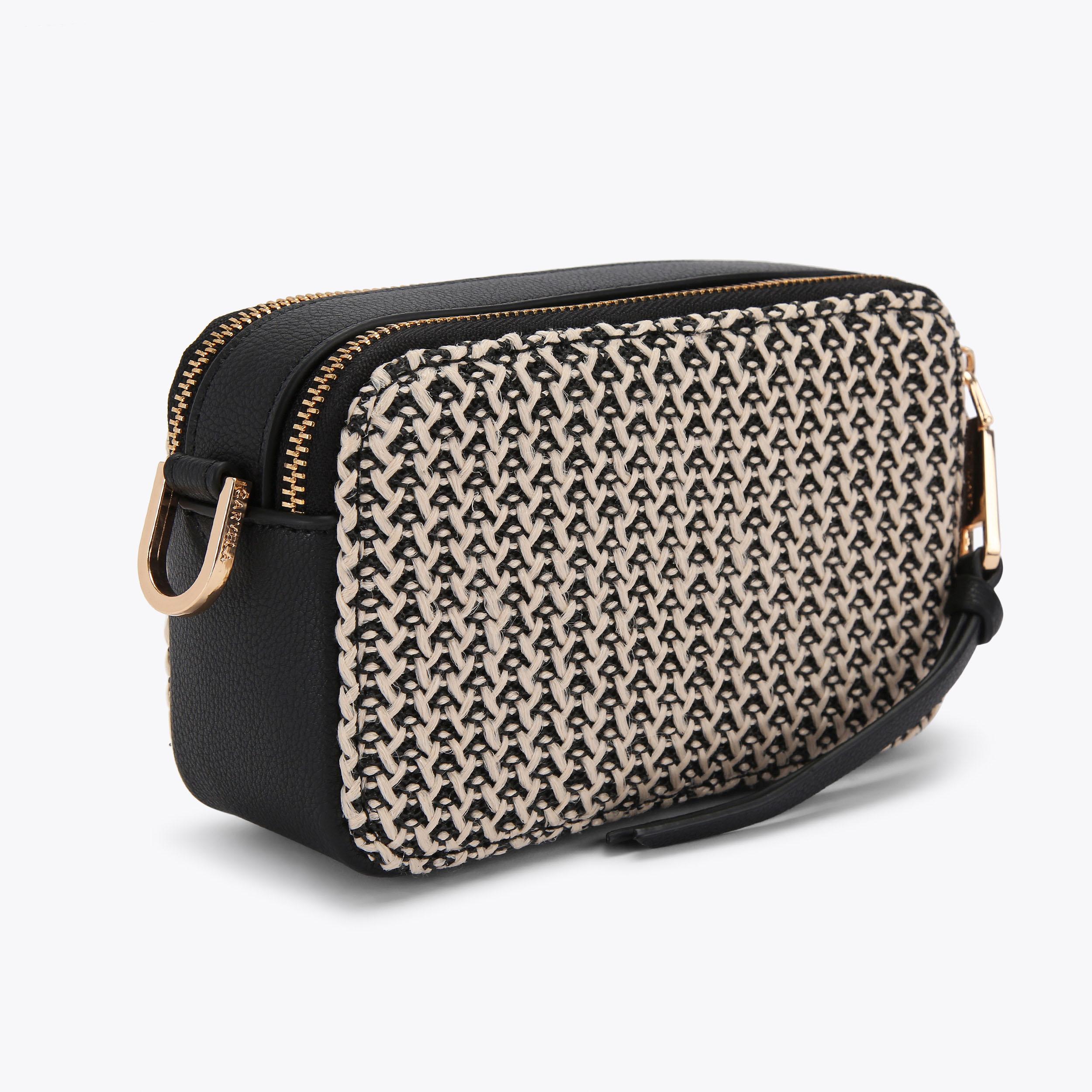 MINI ROMA RECTANGLE Chevron Woven Cross Body Bag by CARVELA