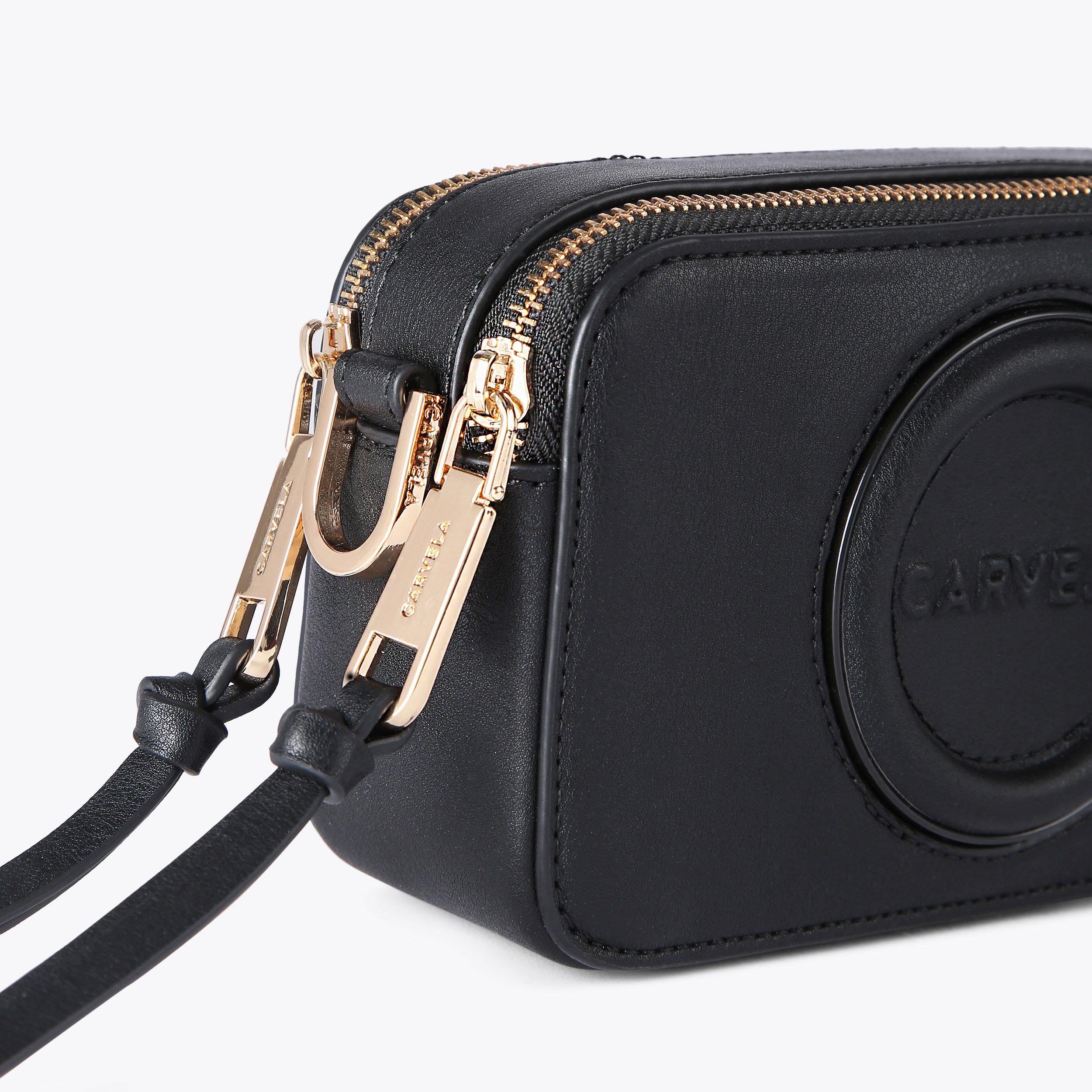 MINI ROMA CIRCLE Black Camera Bag by CARVELA