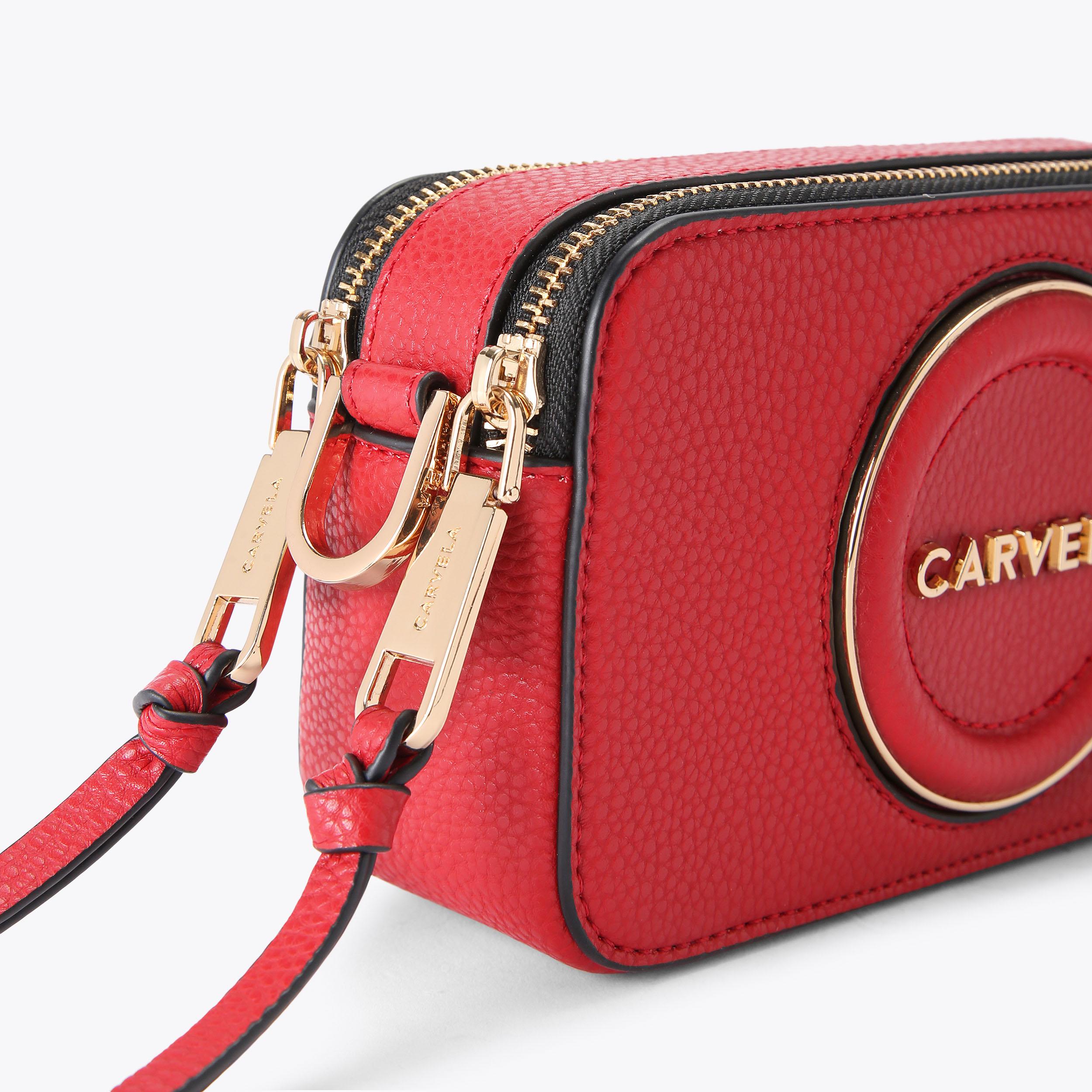 MINI ROMA CIRCLE Red Camera Bag by CARVELA