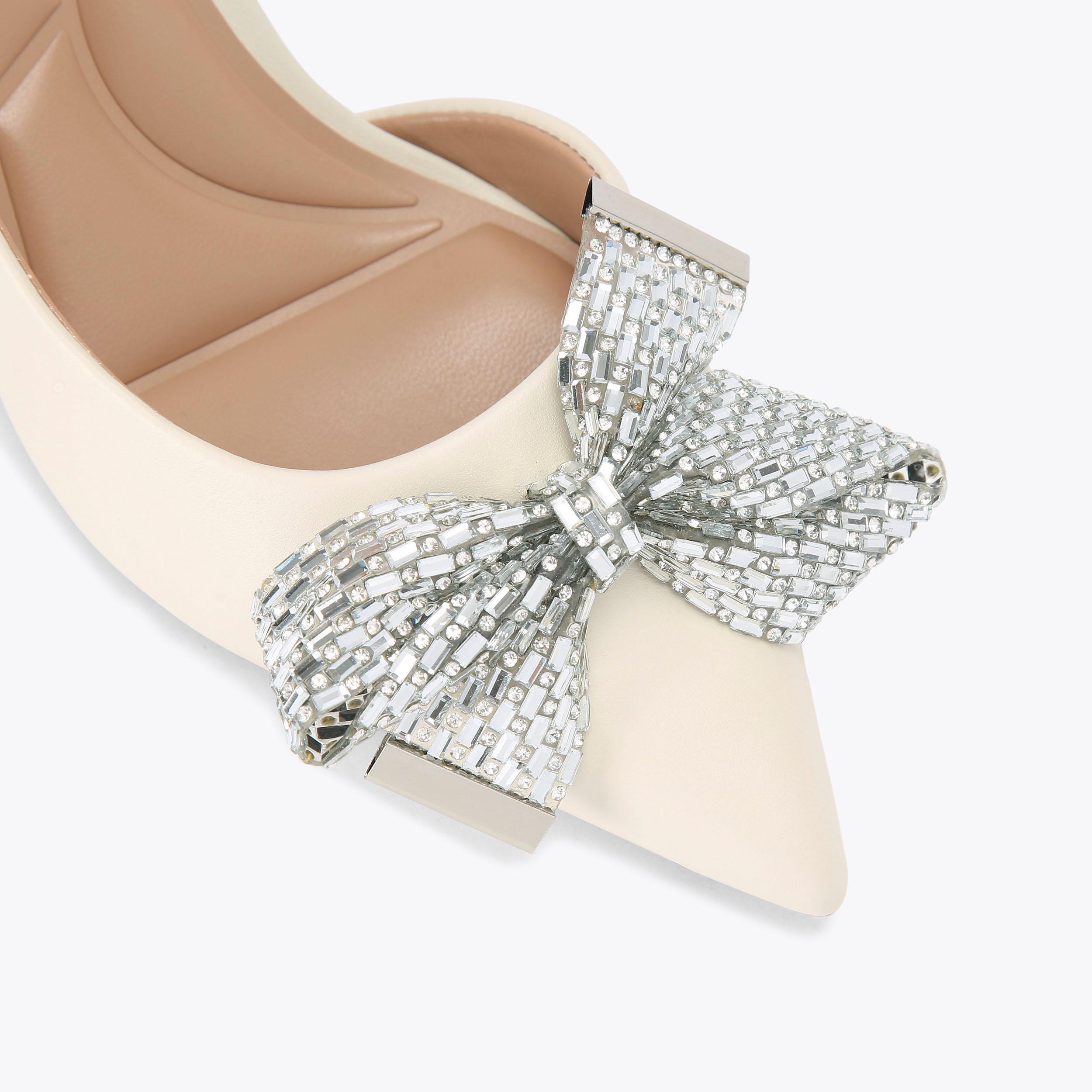 REGAL BOW SLING 2 Bone Leather Slingback Heel by CARVELA