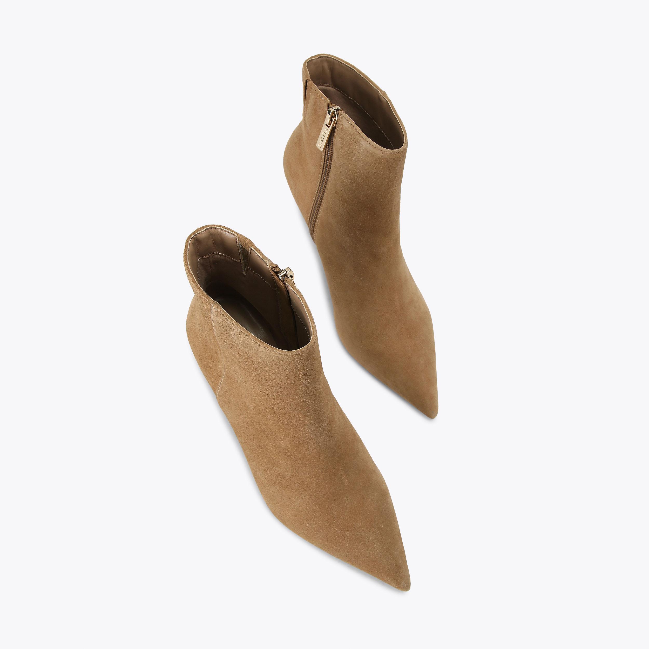 PURPOSE ANKLE Camel Suede Ankle Boot by CARVELA