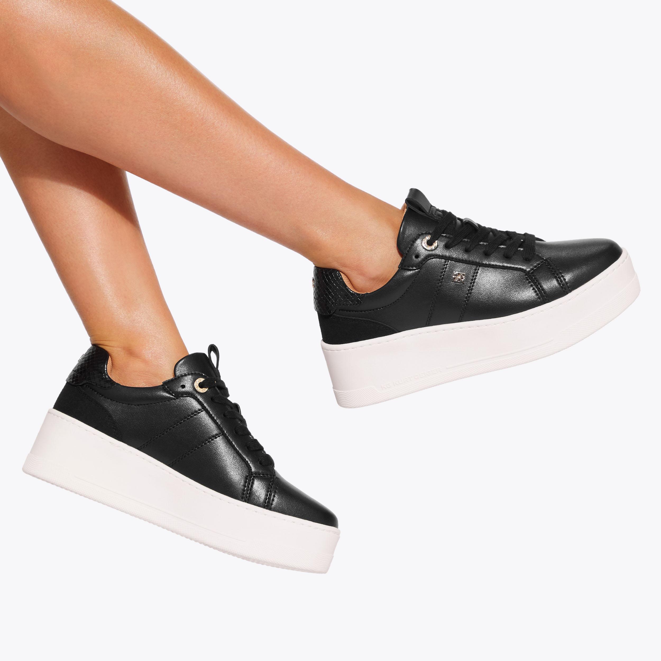 LEADER Black Lace Up Trainer by KG KURT GEIGER
