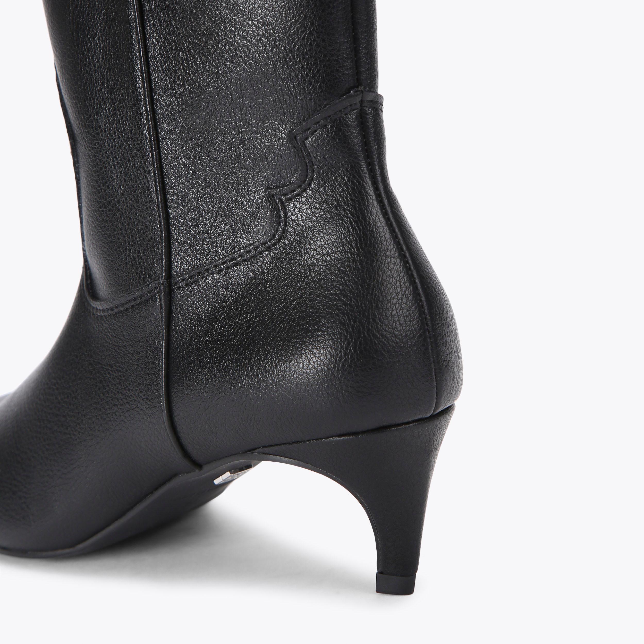 TRACE WESTERN Black Western Ankle Boot by KG KURT GEIGER