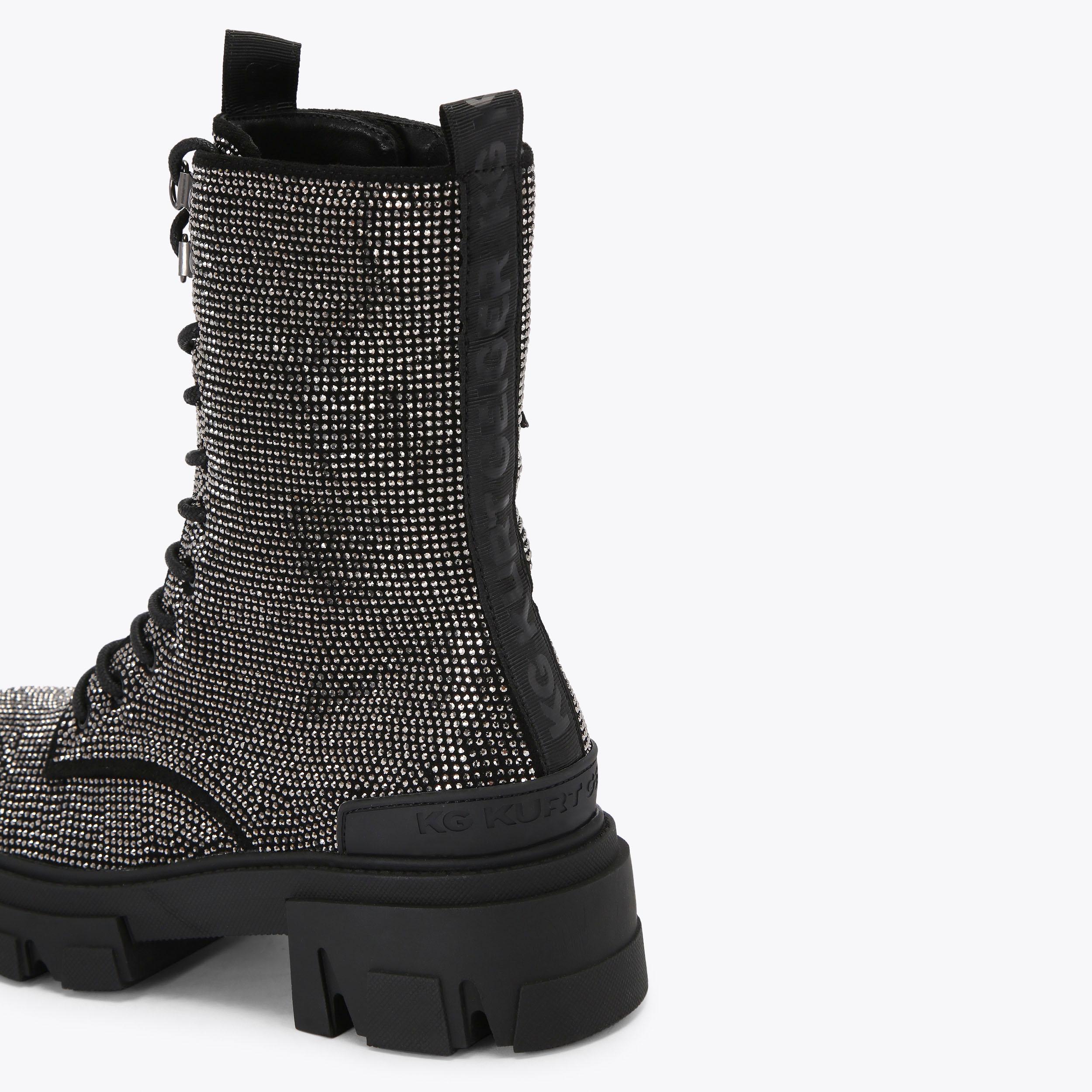 TREKKER GEM Silver Crystal Ankle Boot by KG KURT GEIGER