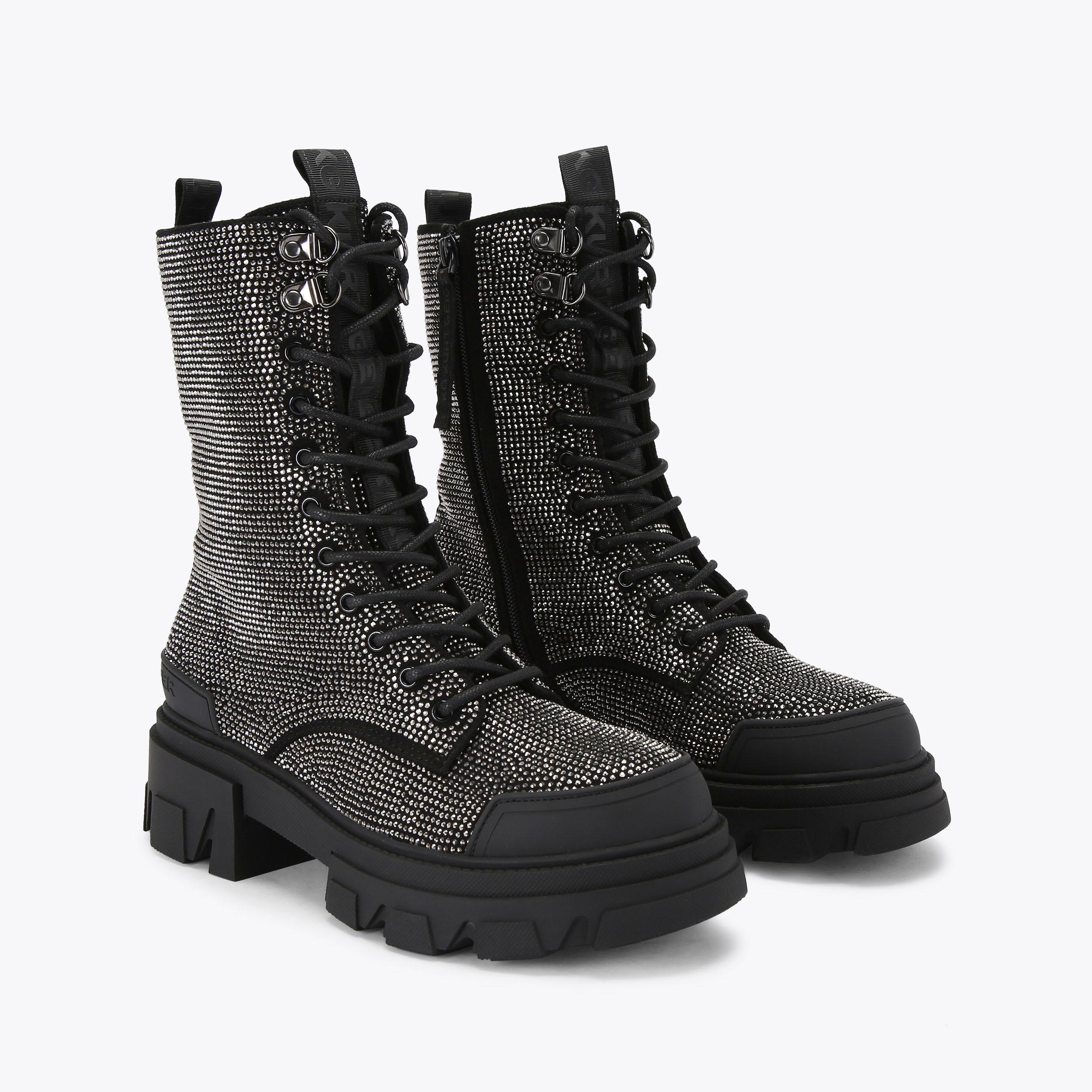 TREKKER GEM Silver Crystal Ankle Boot by KG KURT GEIGER