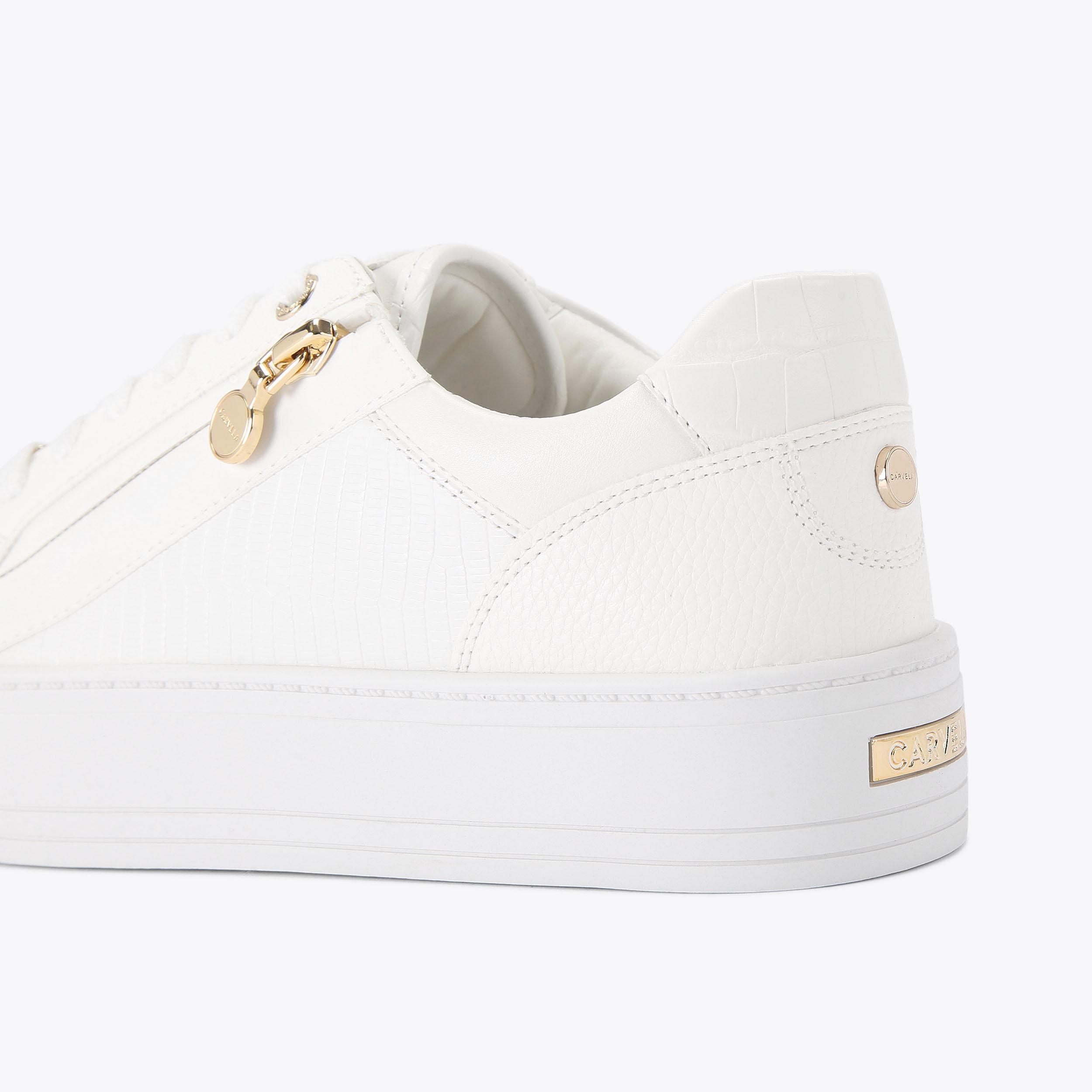 STATEMENT ZIP White Lizard Trainer by CARVELA