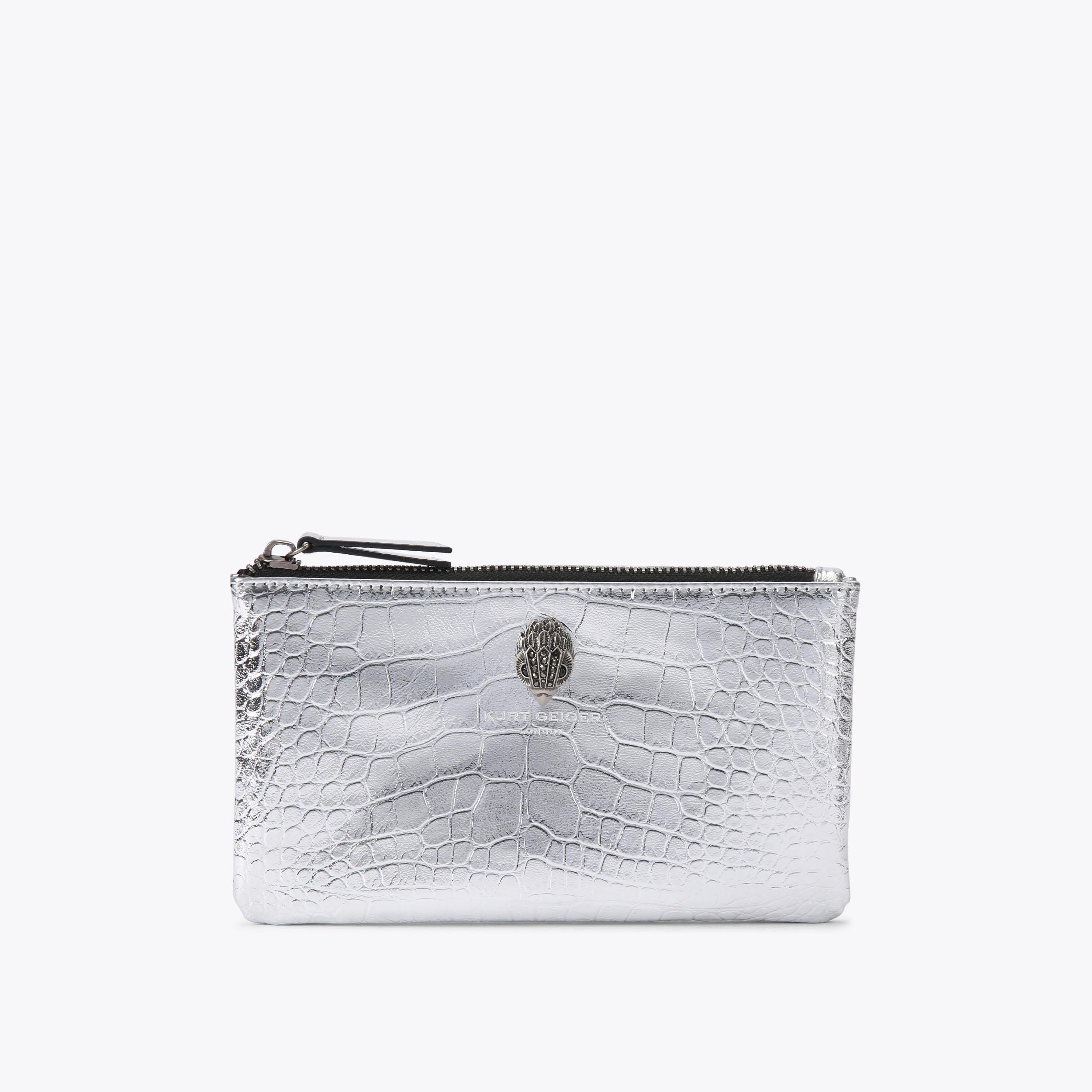 POUCH GIFT SET Silver Pouch Gift Set by KURT GEIGER LONDON