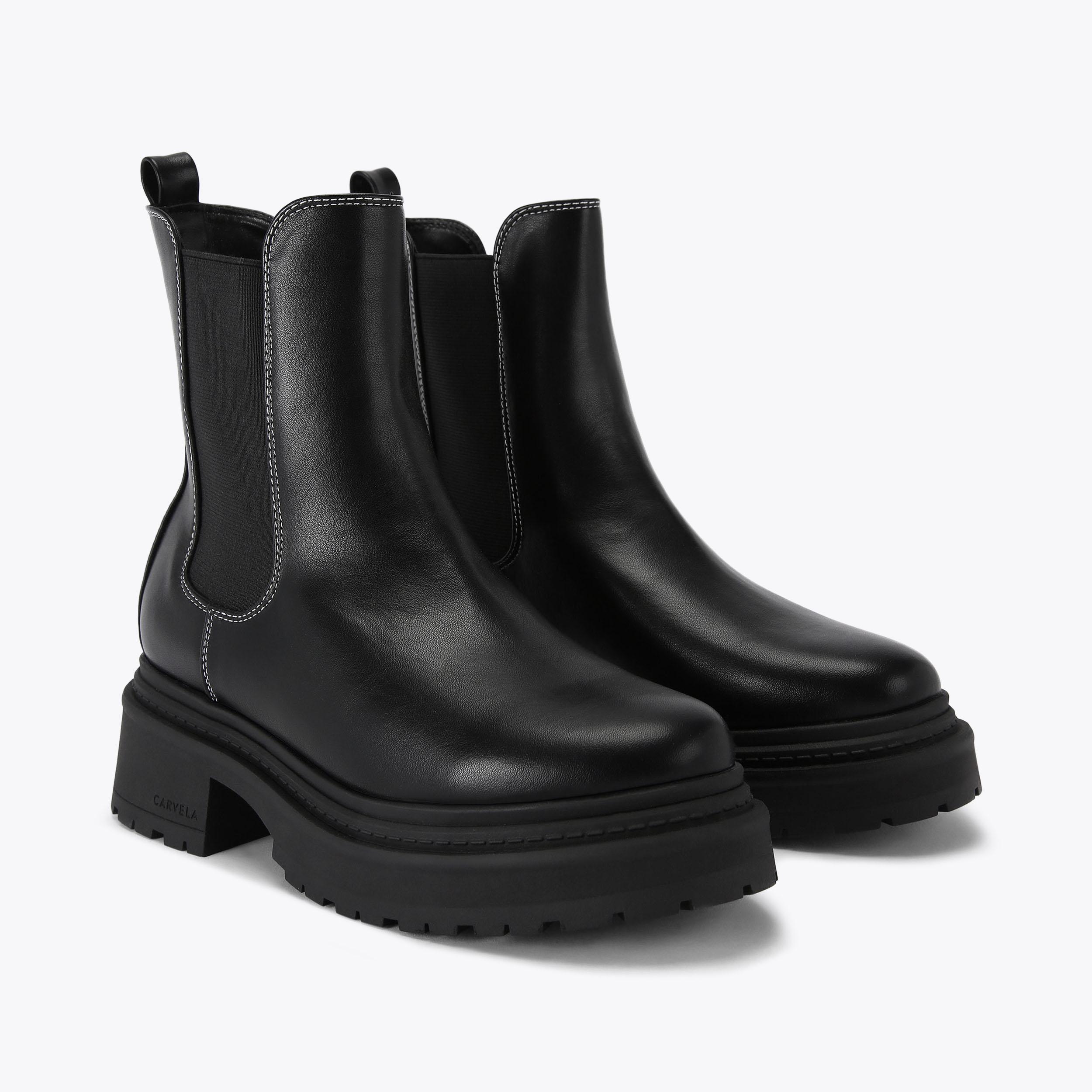 COLLIDE CHELSEA Black Chelsea Boot by CARVELA