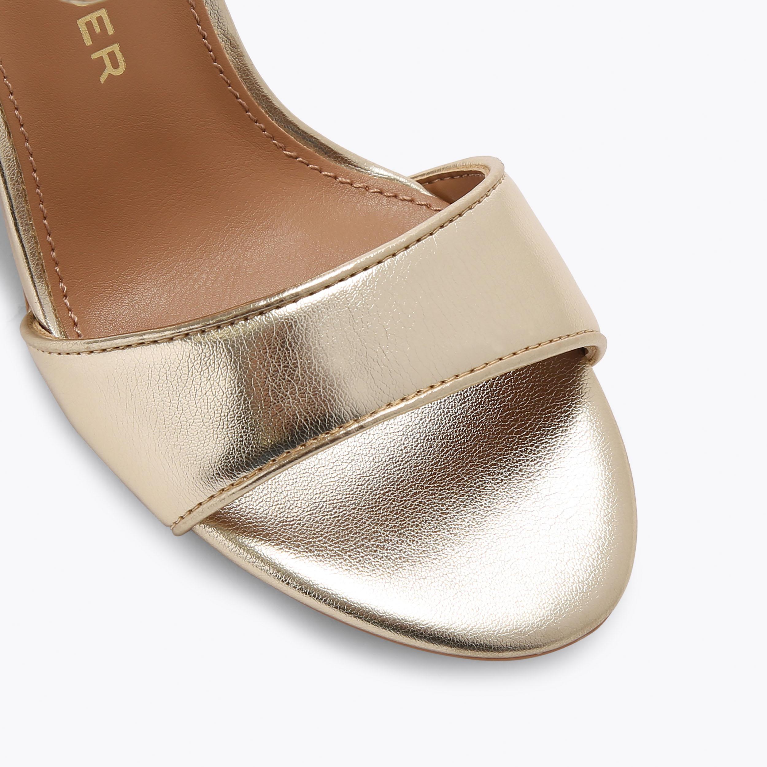 FARYN BLOCK Gold Block Heel by KG KURT GEIGER