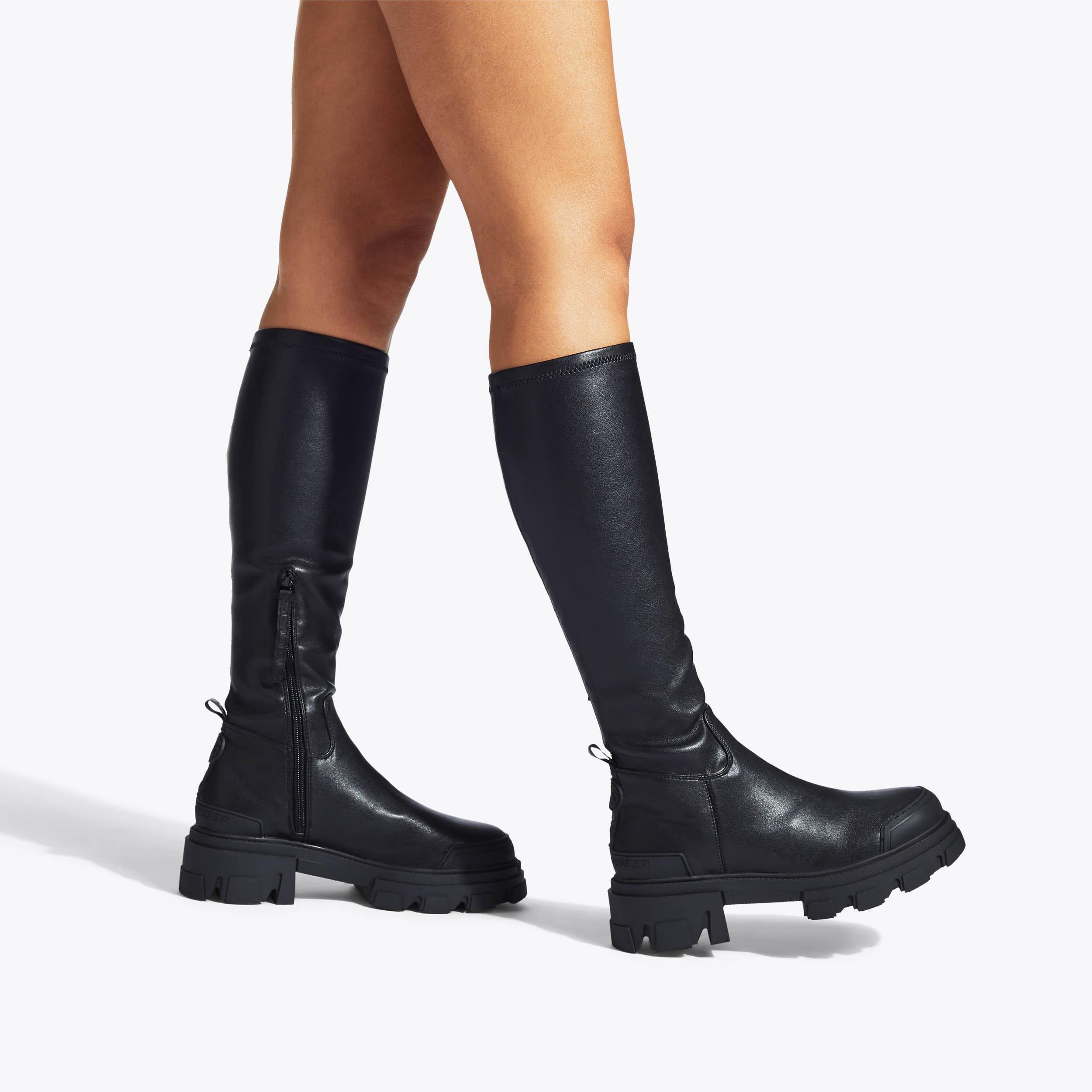 TREKKER SOCK KNEE2 Black Knee High Boot by KG KURT GEIGER