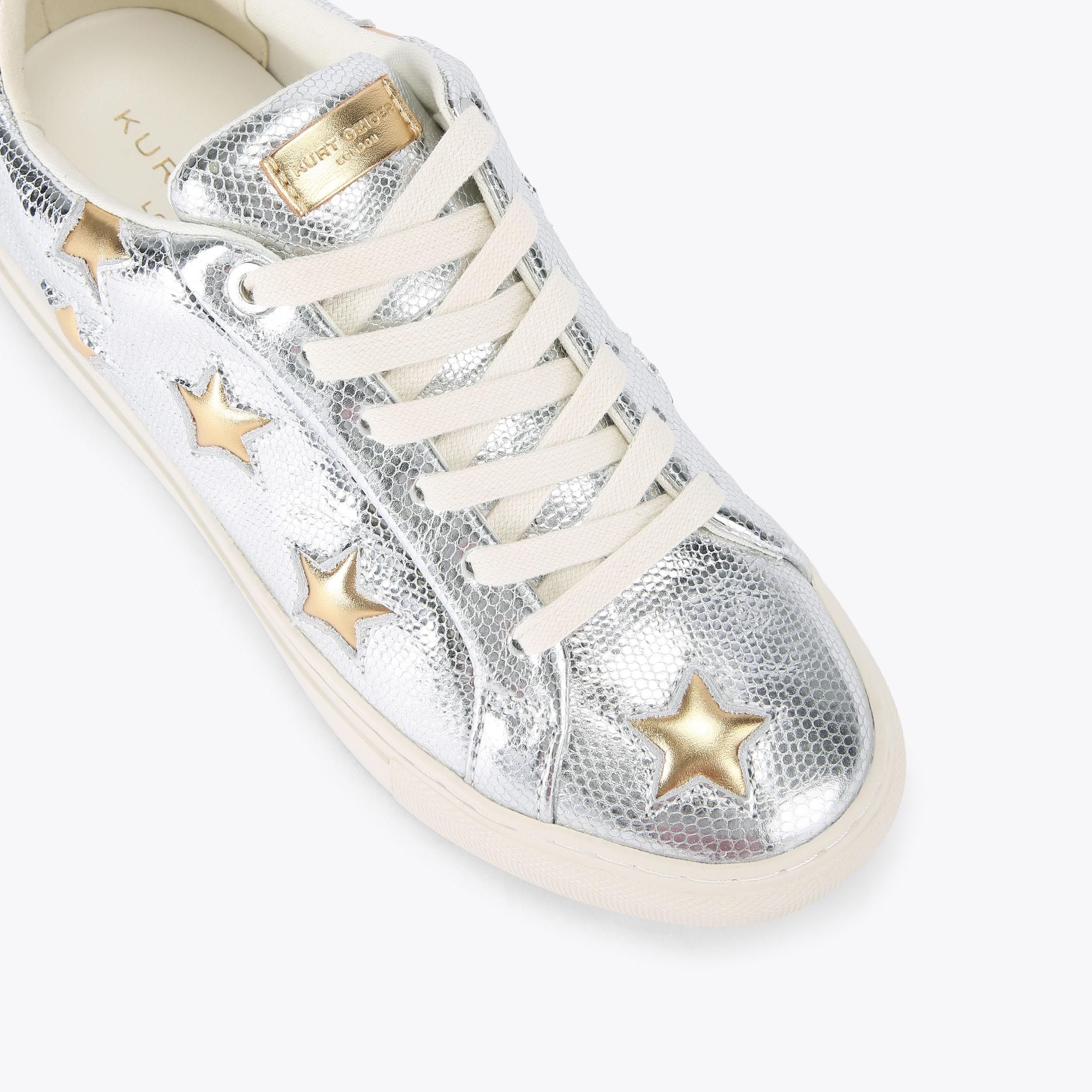 LANE STAR Silver Star Sneaker by KURT GEIGER LONDON