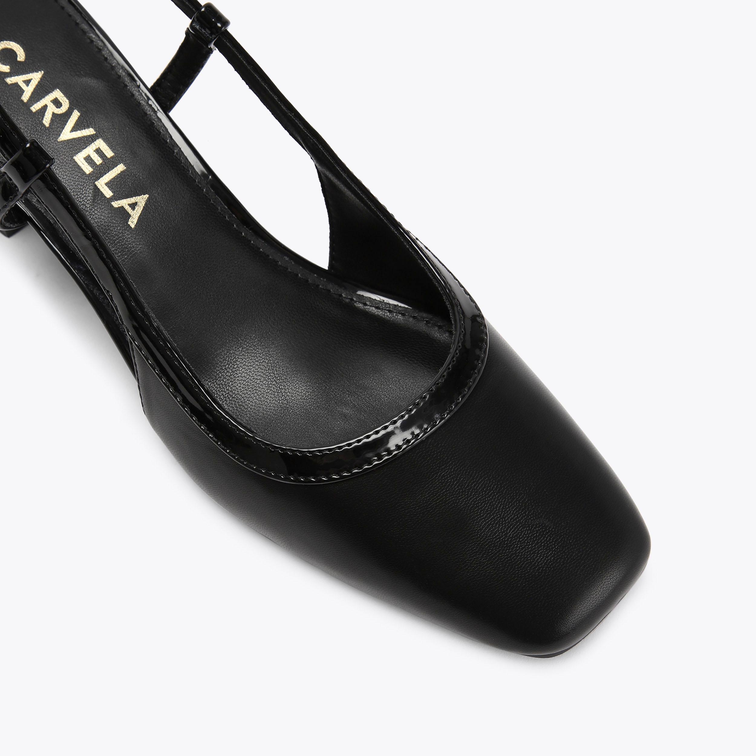 LEILA Black Sling Back Heel by CARVELA