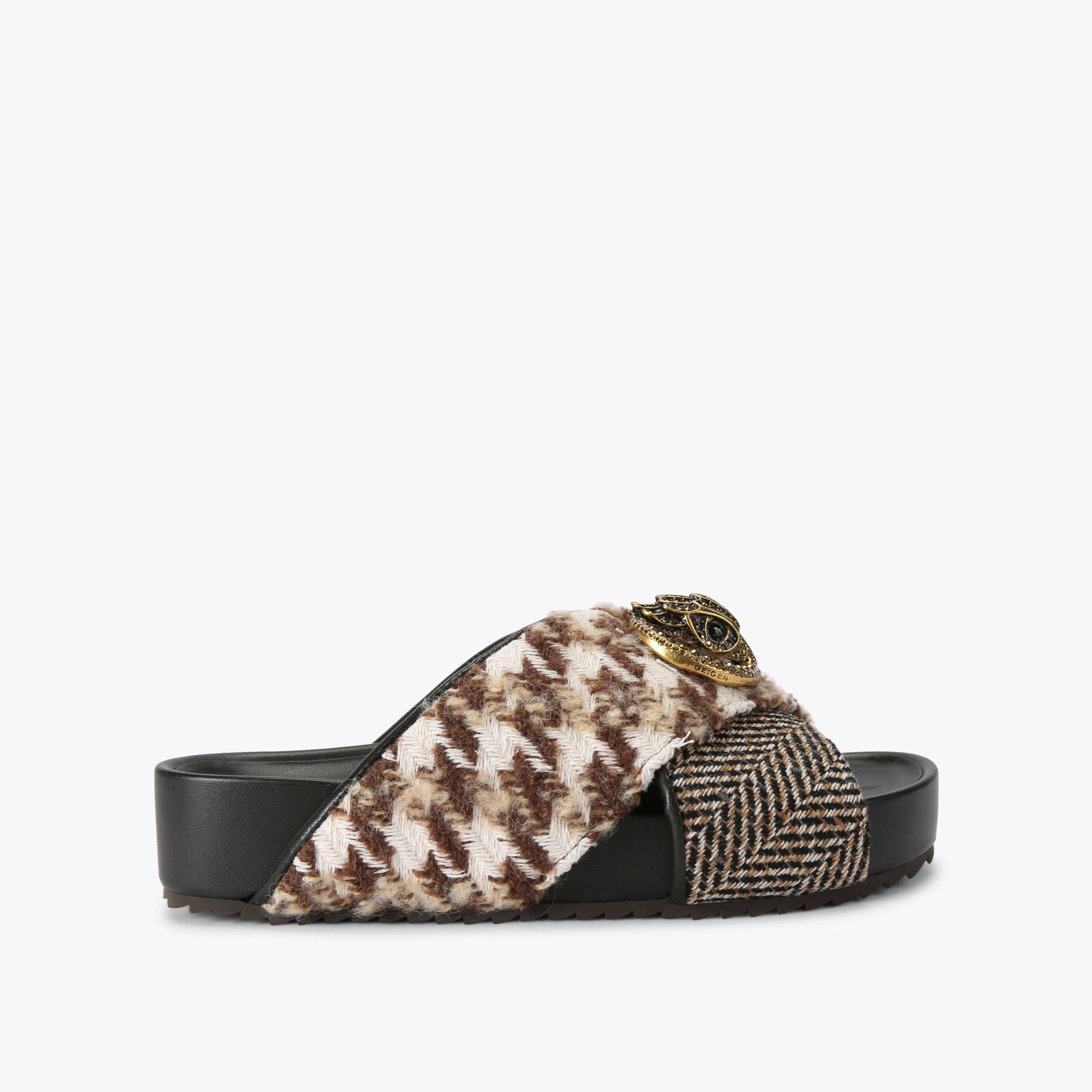 CHELSEA CROSS STRAP DR Fabric Strap Sandal by KURT GEIGER LONDON